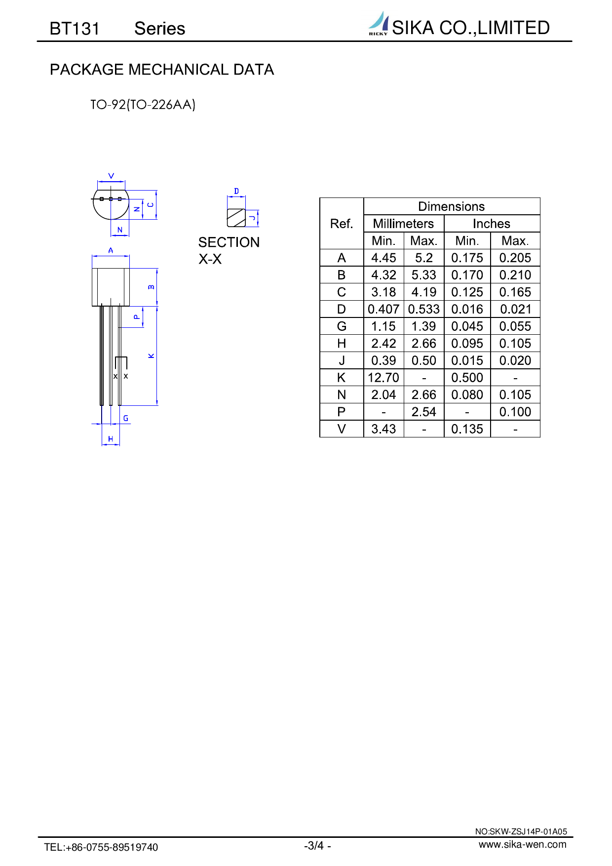 BT131-600_（RICKY）BT131-600中文资料_价格_PDF手册-立创电子商城