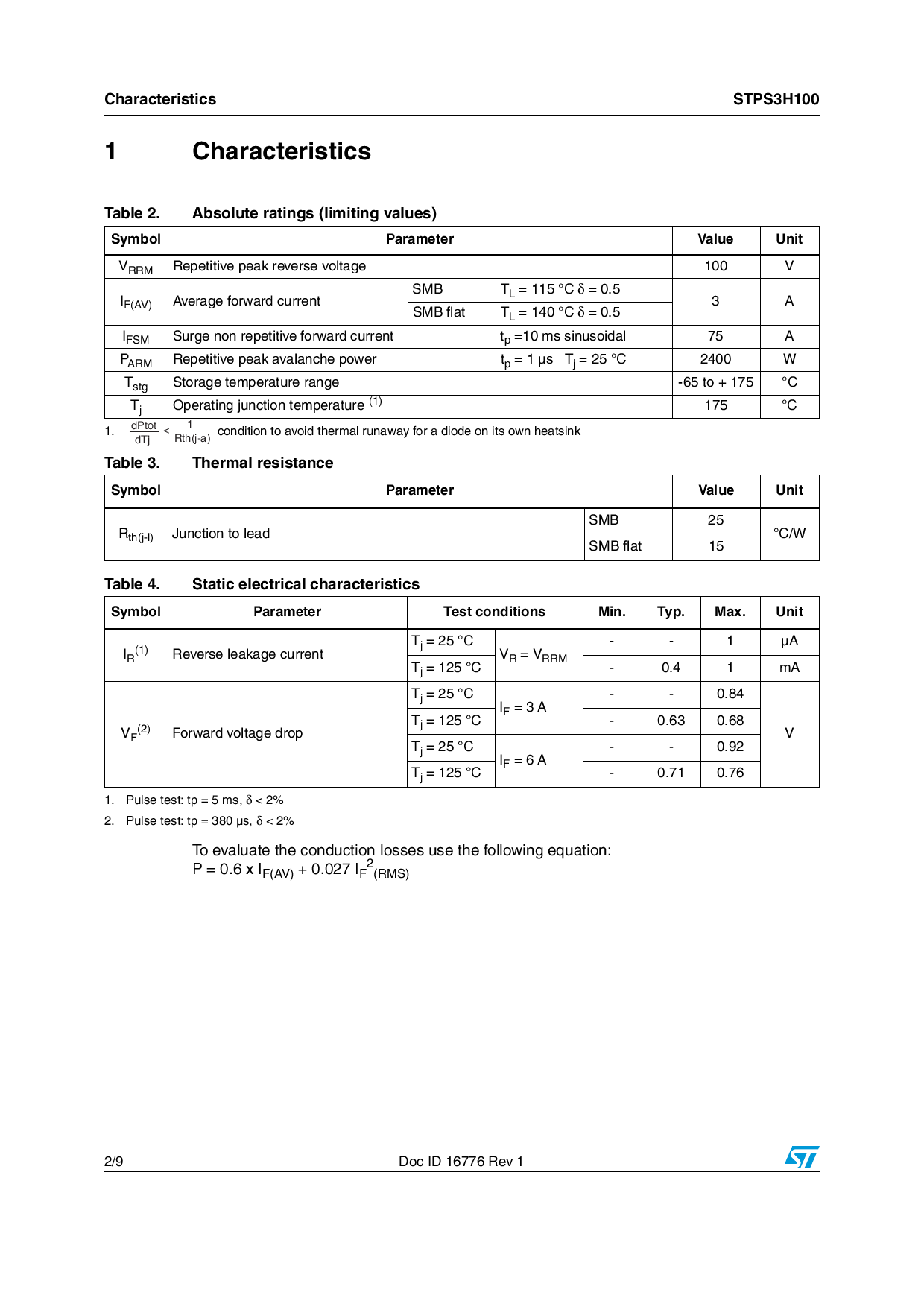 STPS3H100U_（ST(意法半导体)）STPS3H100U中文资料_价格_PDF手册-立创电子商城
