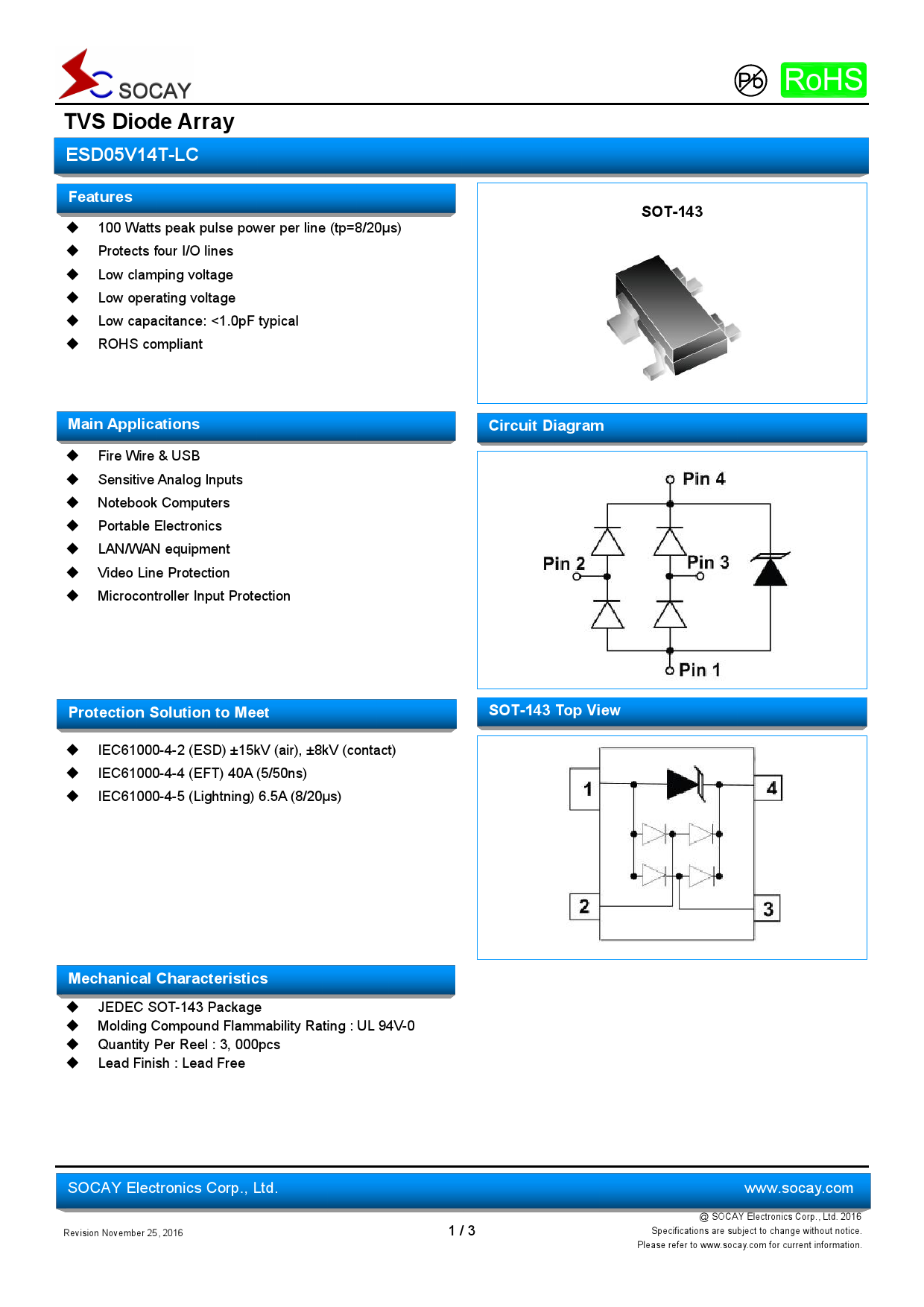 ESD05V14T-LC_（SOCAY(硕凯)）ESD05V14T-LC中文资料_价格_PDF手册-立创电子商城