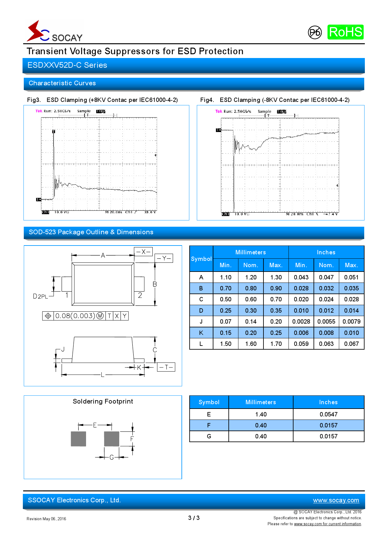 ESD3.3V52D-C_（SOCAY(硕凯)）ESD3.3V52D-C中文资料_价格_PDF手册-立创电子商城