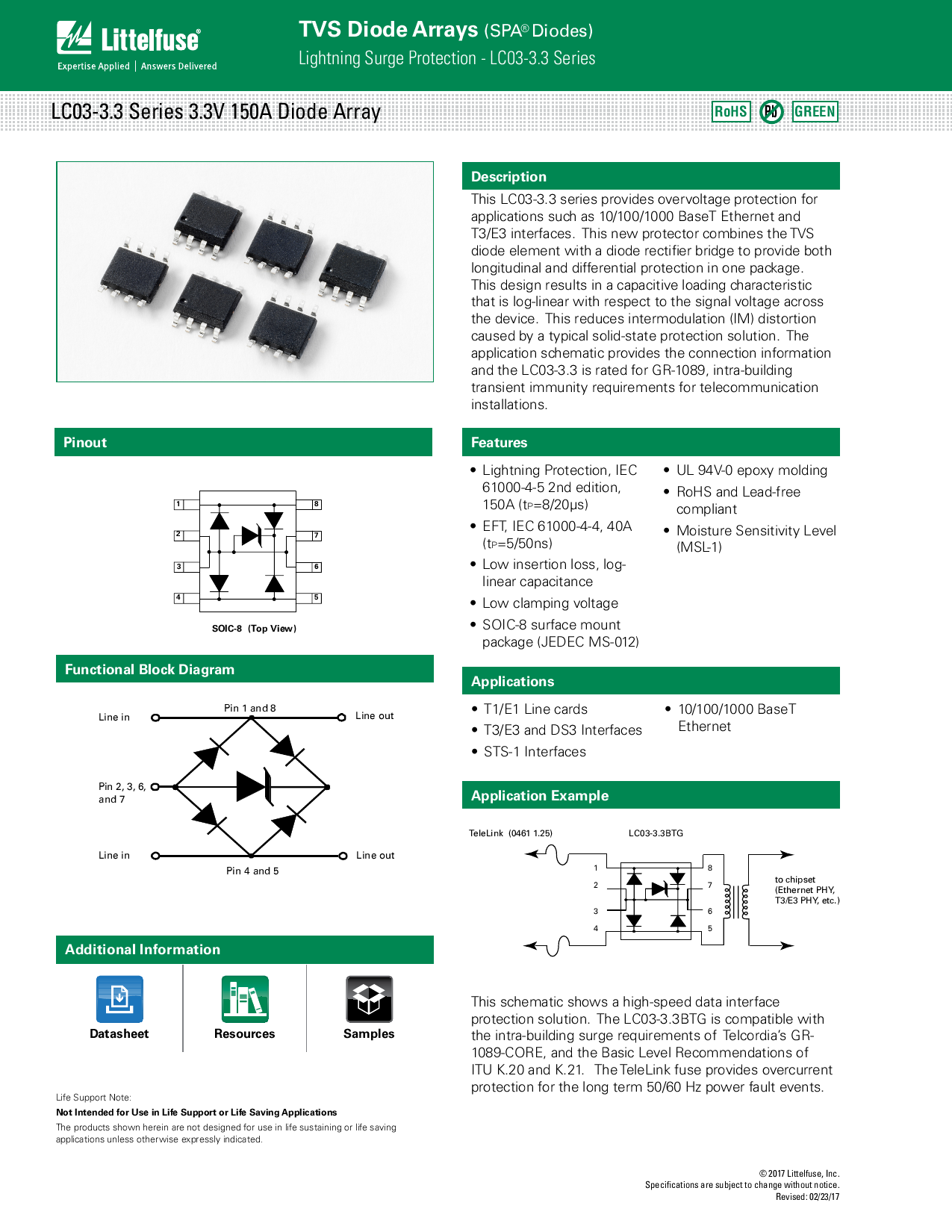 LC03-3.3BTG_（Littelfuse(美国力特)）LC03-3.3BTG中文资料_价格_PDF手册-立创电子商城