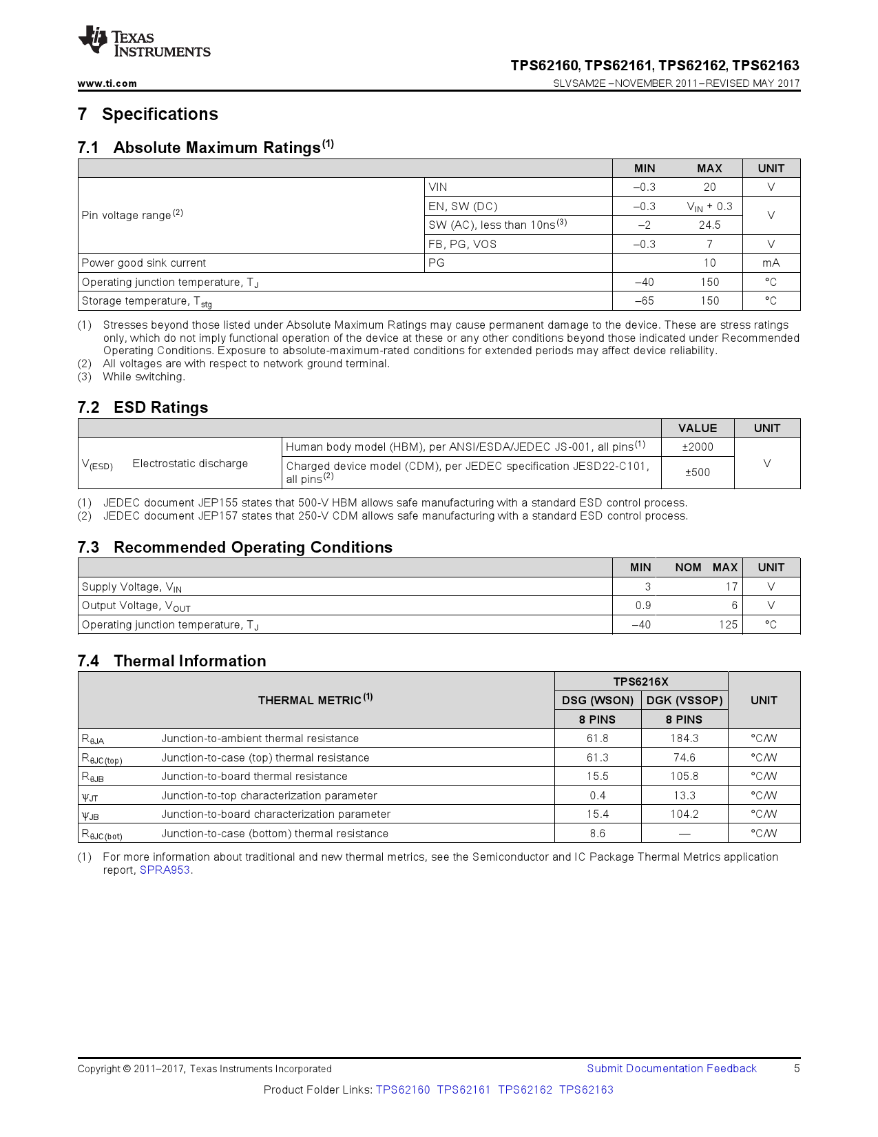 TPS62160DSGR_（TI(德州仪器)）TPS62160DSGR中文资料_价格_PDF手册-立创电子商城