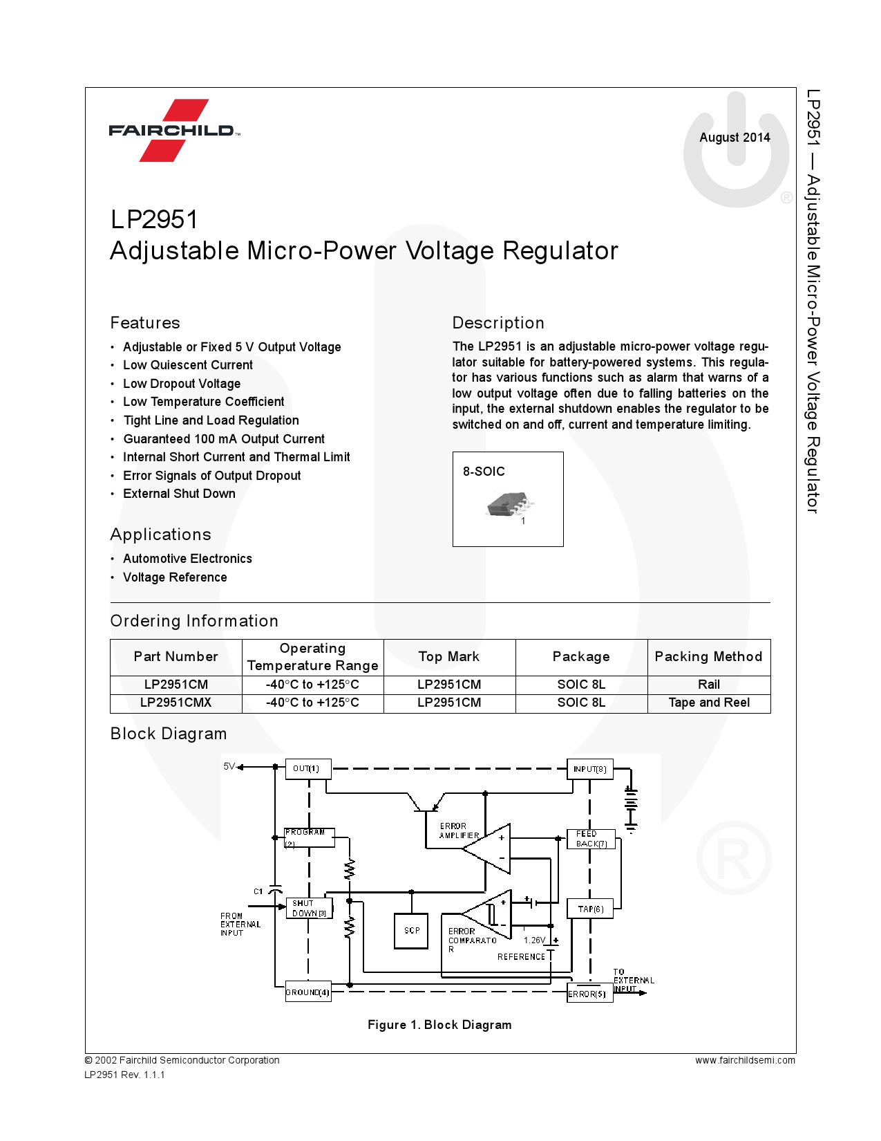 LP2951CMX_（onsemi(安森美)）LP2951CMX中文资料_价格_PDF手册-立创电子商城