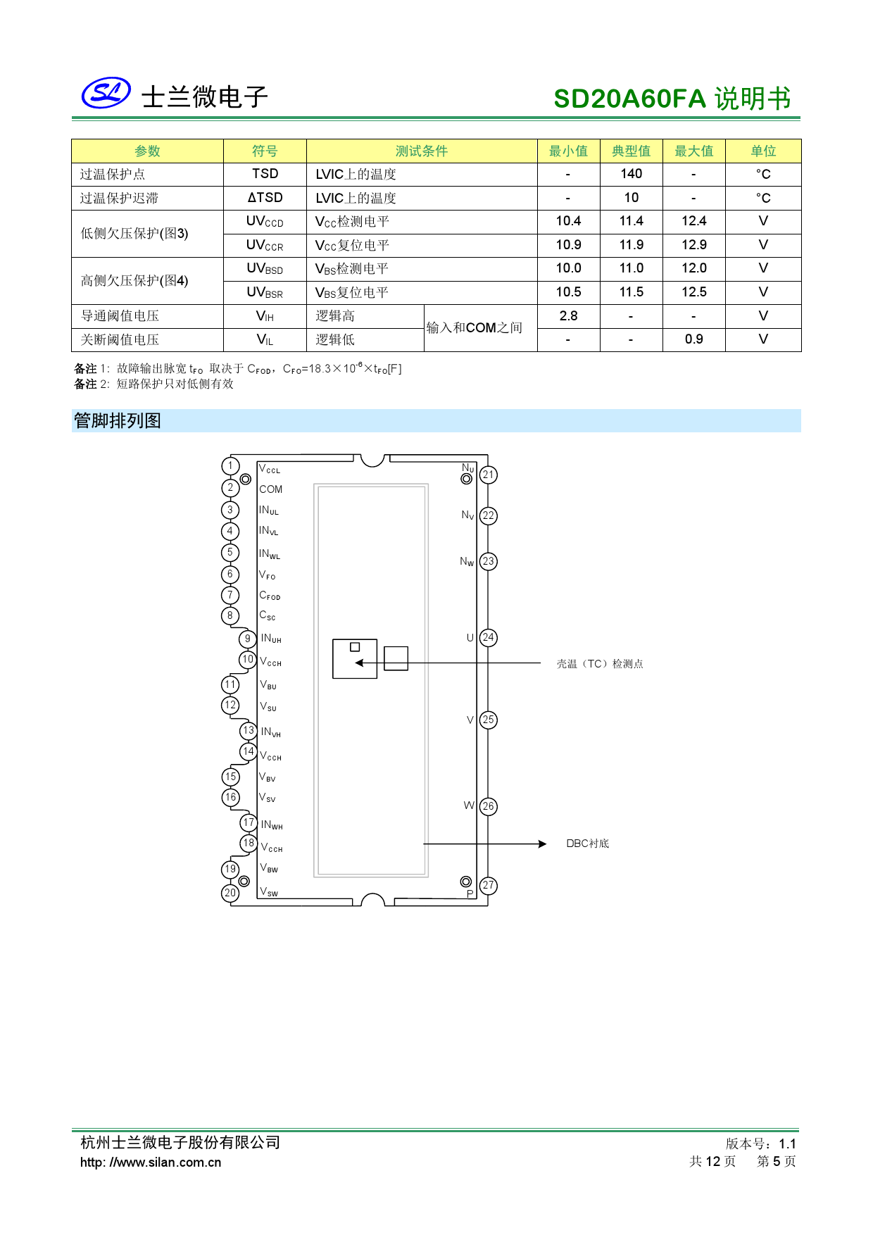 SD20A60FA_（SILAN(士兰微)）SD20A60FA中文资料_价格_PDF手册-立创电子商城
