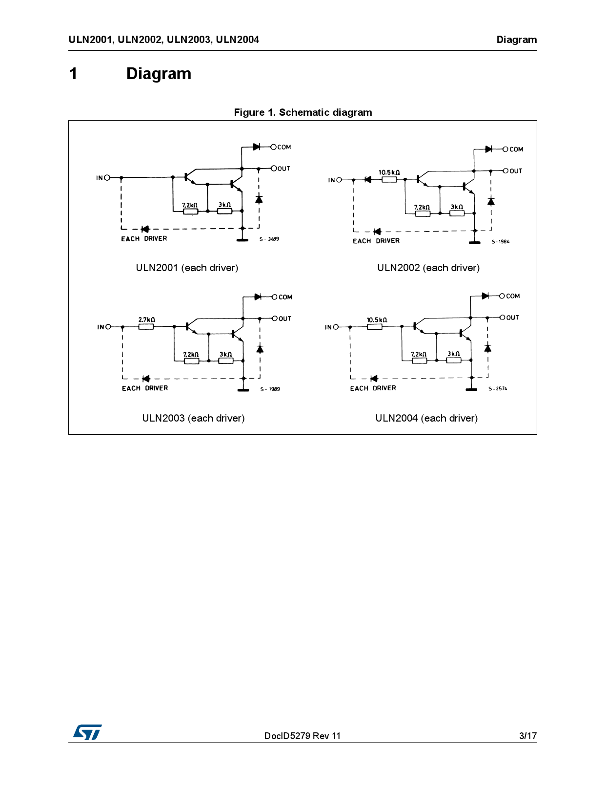 ULN2001A_（ST(意法半导体)）ULN2001A中文资料_价格_PDF手册-立创电子商城