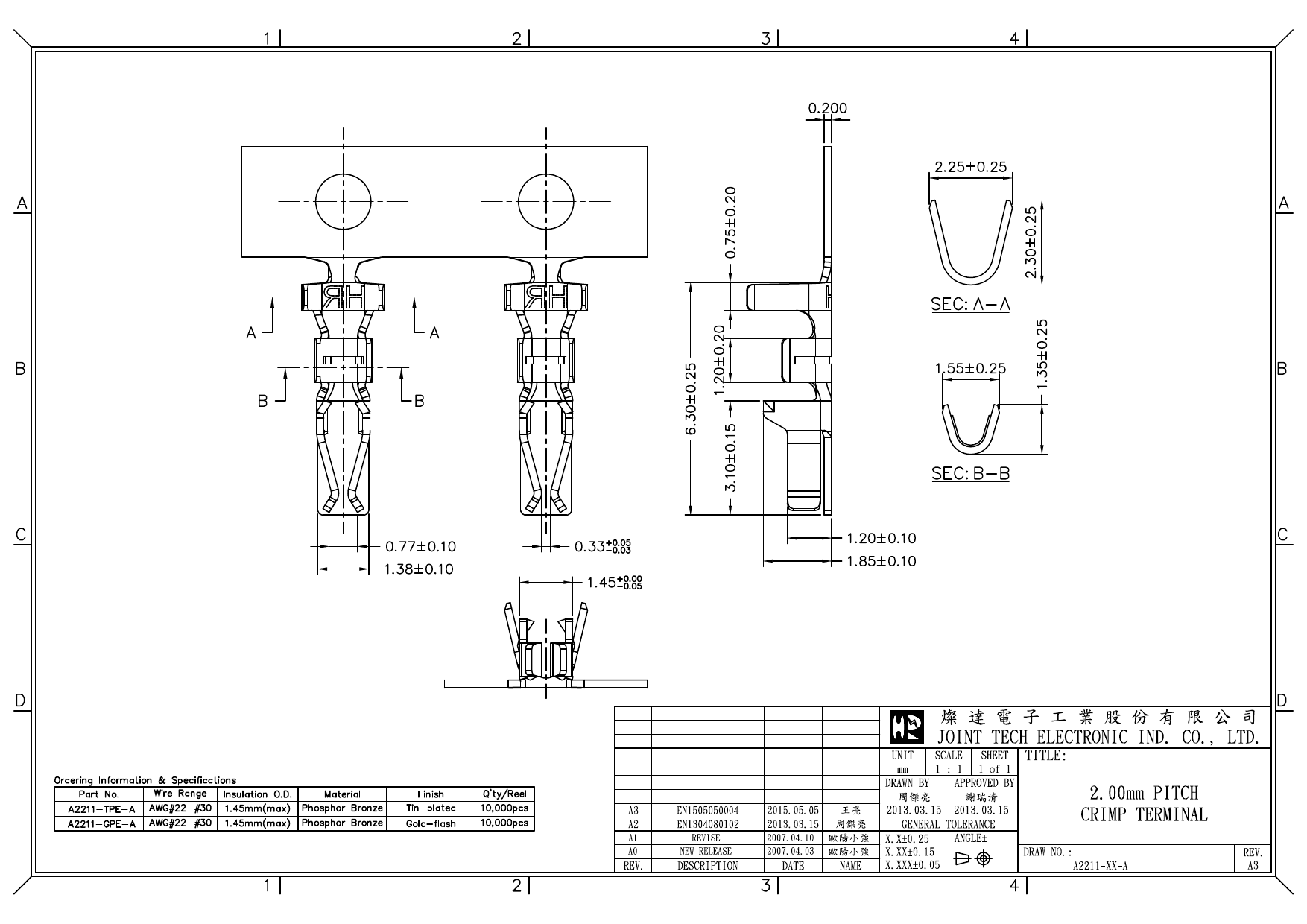 A2211-TPE-A_（HR(灿达)）A2211-TPE-A中文资料_价格_PDF手册-立创电子商城