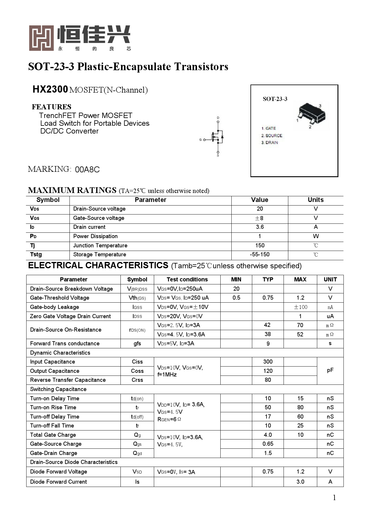 HX2300_（HX(恒佳兴)）HX2300中文资料_价格_PDF手册-立创电子商城