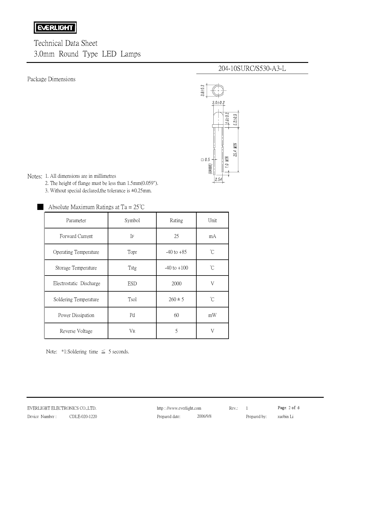 204-10SURC/S530-A3-L_（EVERLIGHT(台湾亿光)）204-10SURC/S530-A3-L中文资料_价格_PDF手册 ...