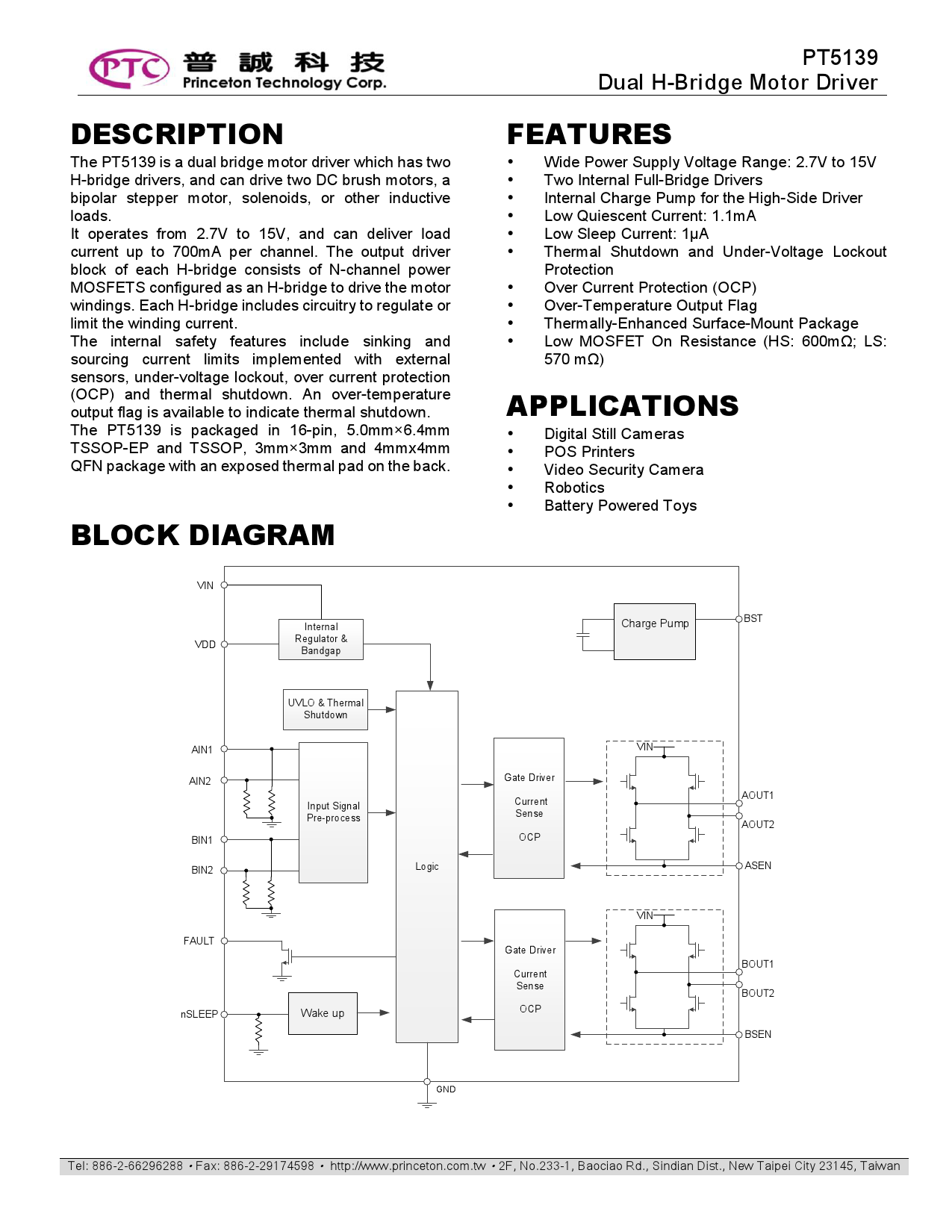 PT5139-HT-TP_（PTC(台湾普诚)）PT5139-HT-TP中文资料_价格_PDF手册-立创电子商城