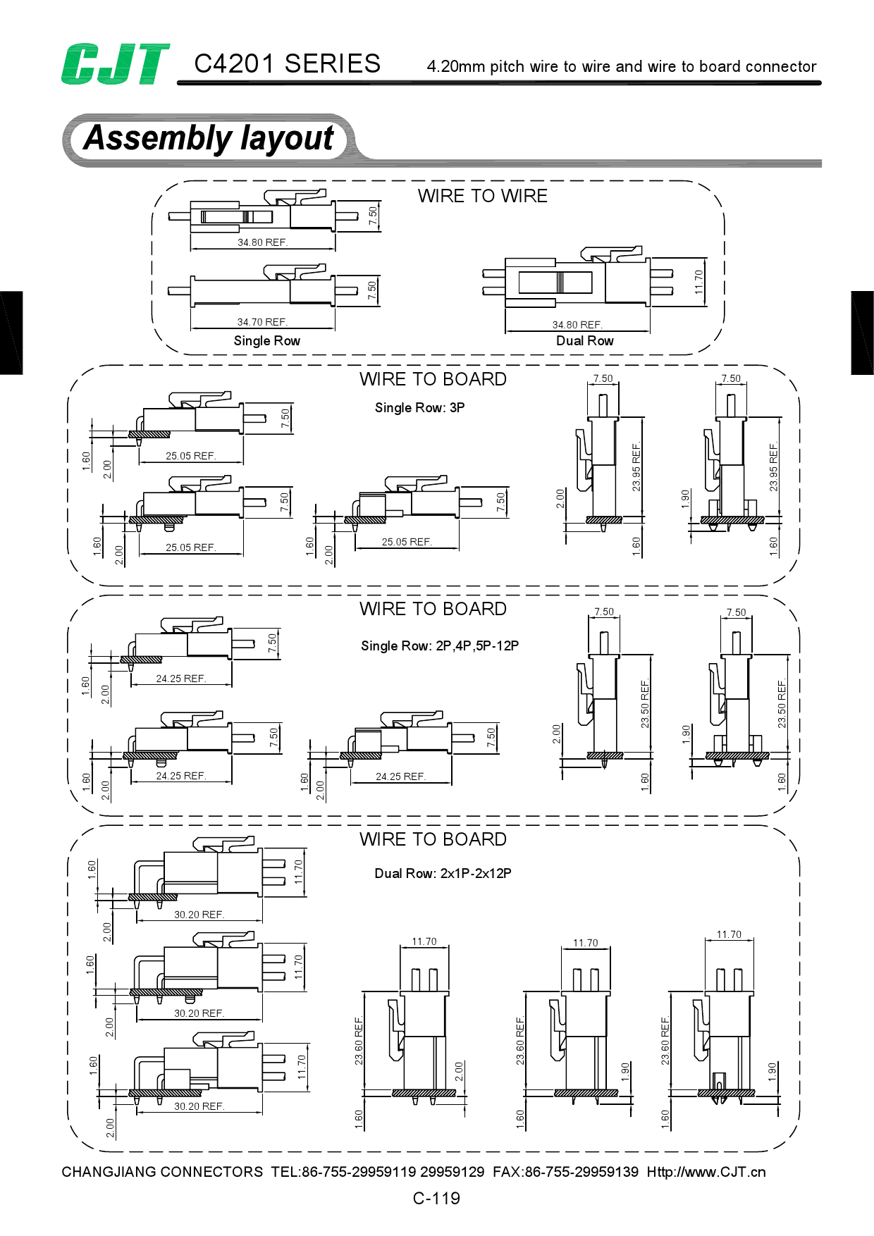 C4201WR-F-2x1P_（CJT(长江连接器)）C4201WR-F-2x1P中文资料_价格_PDF手册-立创电子商城