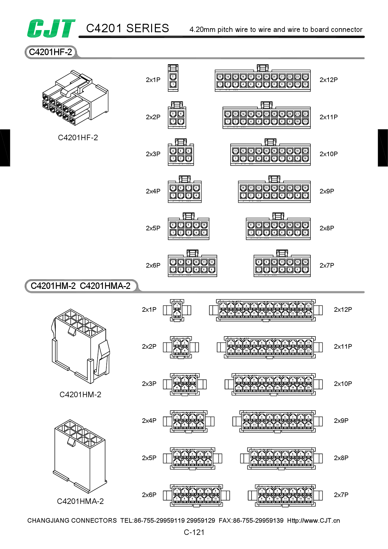 C4201WR-F-2x5P_（CJT(长江连接器)）C4201WR-F-2x5P中文资料_价格_PDF手册-立创电子商城