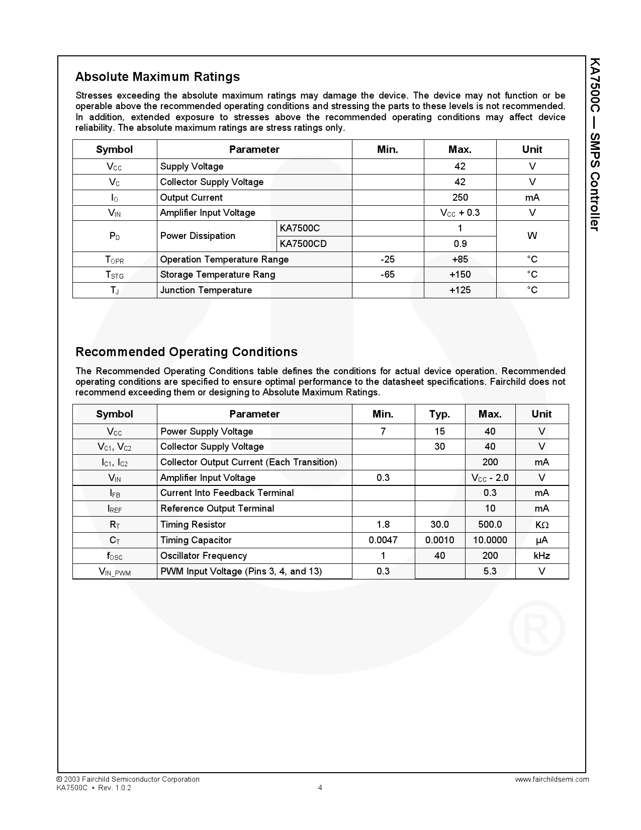 KA7500C_（onsemi(安森美)）KA7500C中文资料_价格_PDF手册-立创电子商城