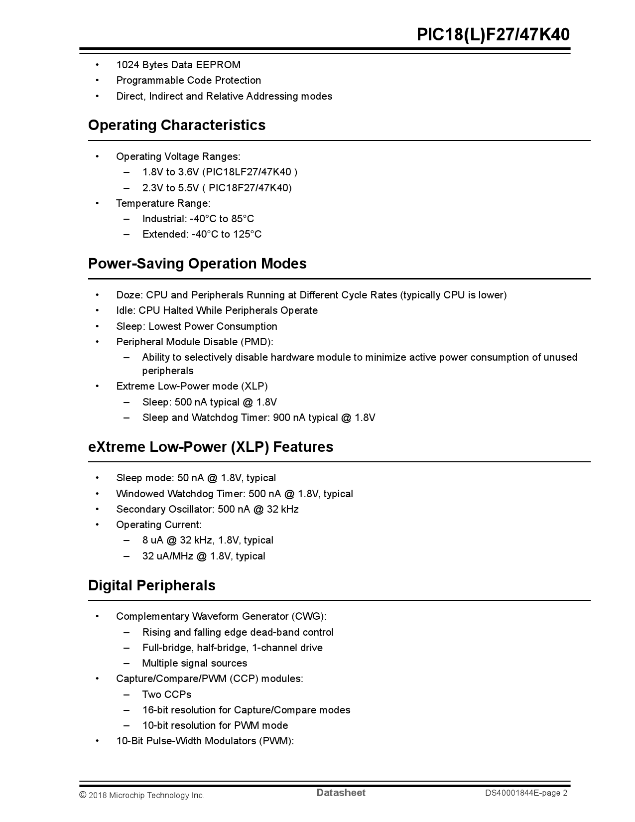 PIC18F27K40-I/SS_（MICROCHIP(美国微芯)）PIC18F27K40-I/SS中文资料_价格_PDF手册-立创电子商城