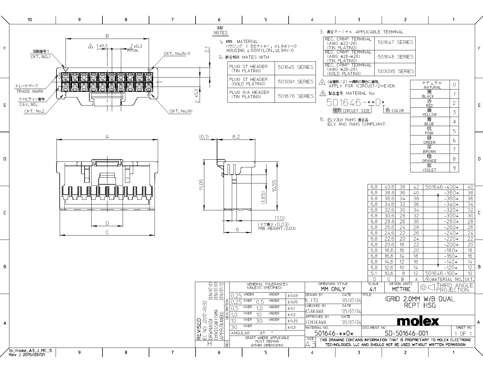 5016461400_（MOLEX）5016461400中文资料_价格_PDF手册-立创电子商城