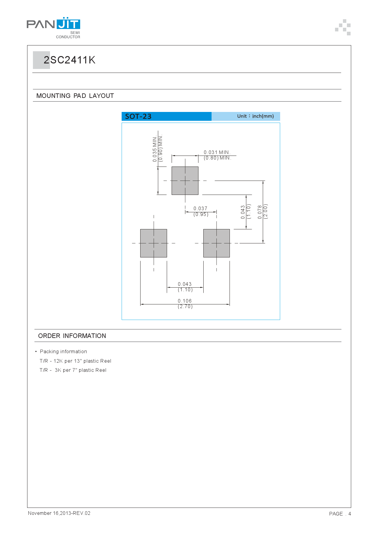 2SC2411K_R1_00001_（PANJIT(强茂)）2SC2411K_R1_00001中文资料_价格_PDF手册-立创电子商城