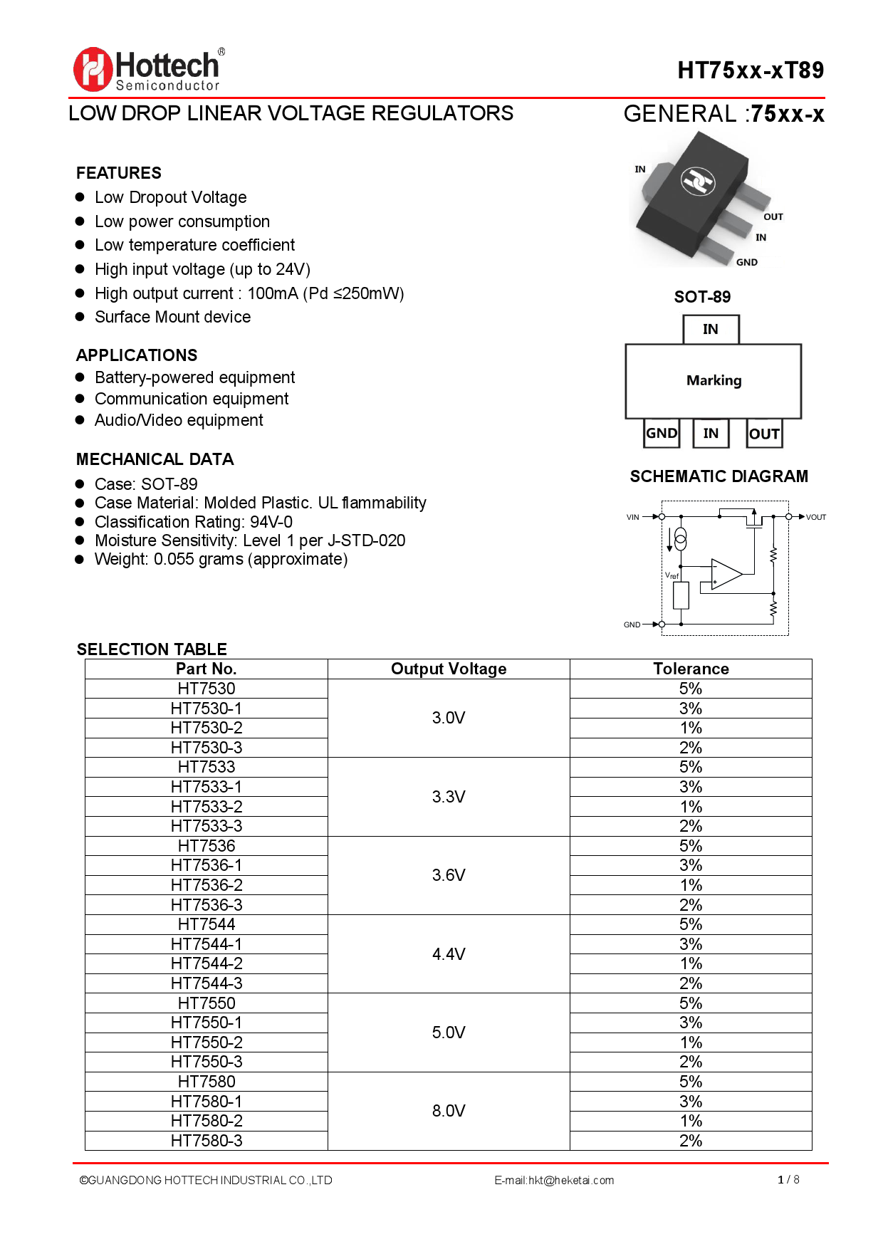 HT7550-1_（Hottech(合科泰)）HT7550-1中文资料_价格_PDF手册-立创电子商城