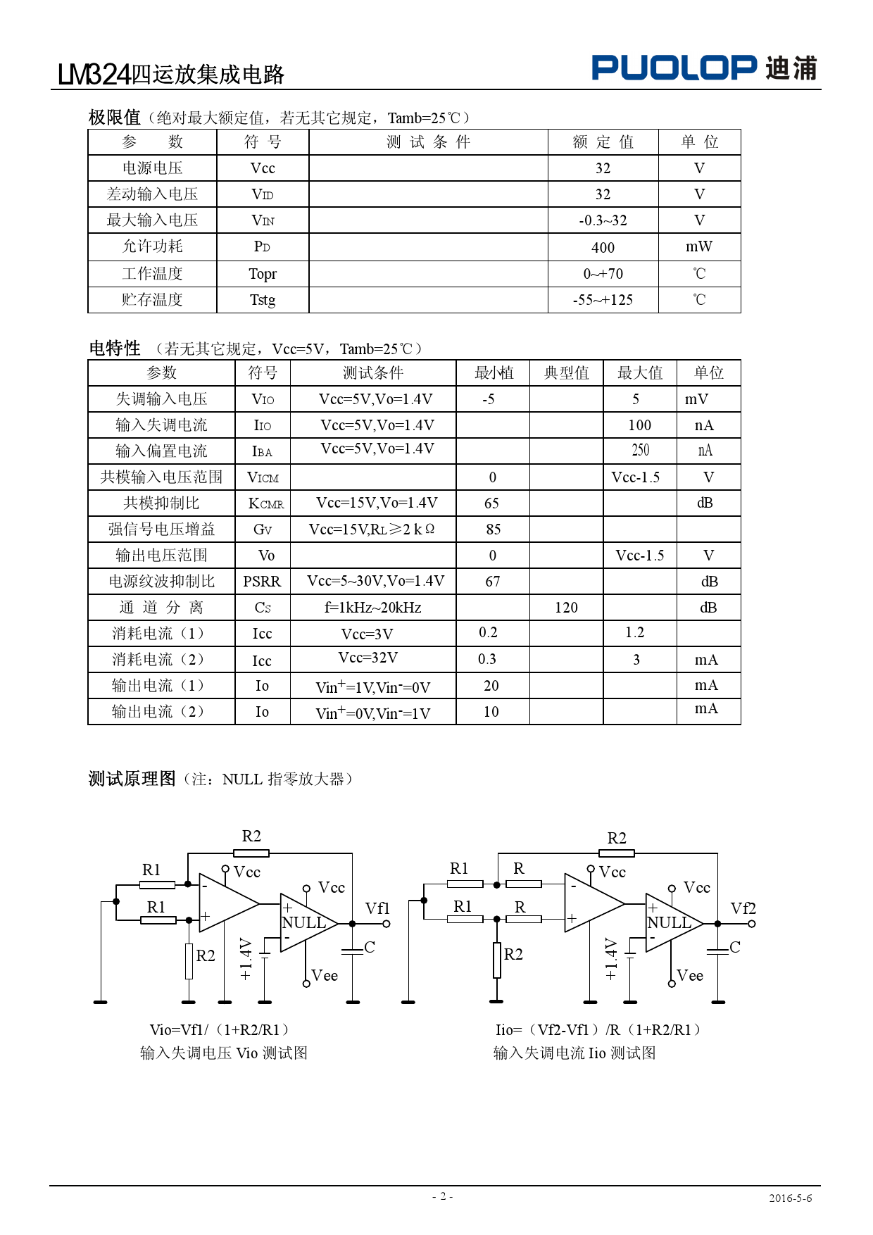 LM324_（PUOLOP(迪浦)）LM324中文资料_价格_PDF手册-立创电子商城