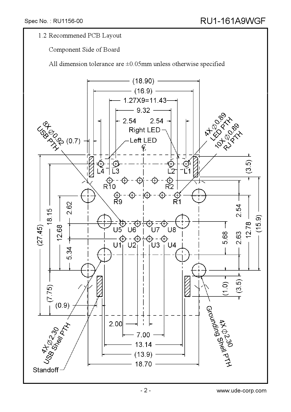 RU1-161A9WGF_（UDE(涌德电子)）RU1-161A9WGF中文资料_价格_PDF手册-立创电子商城