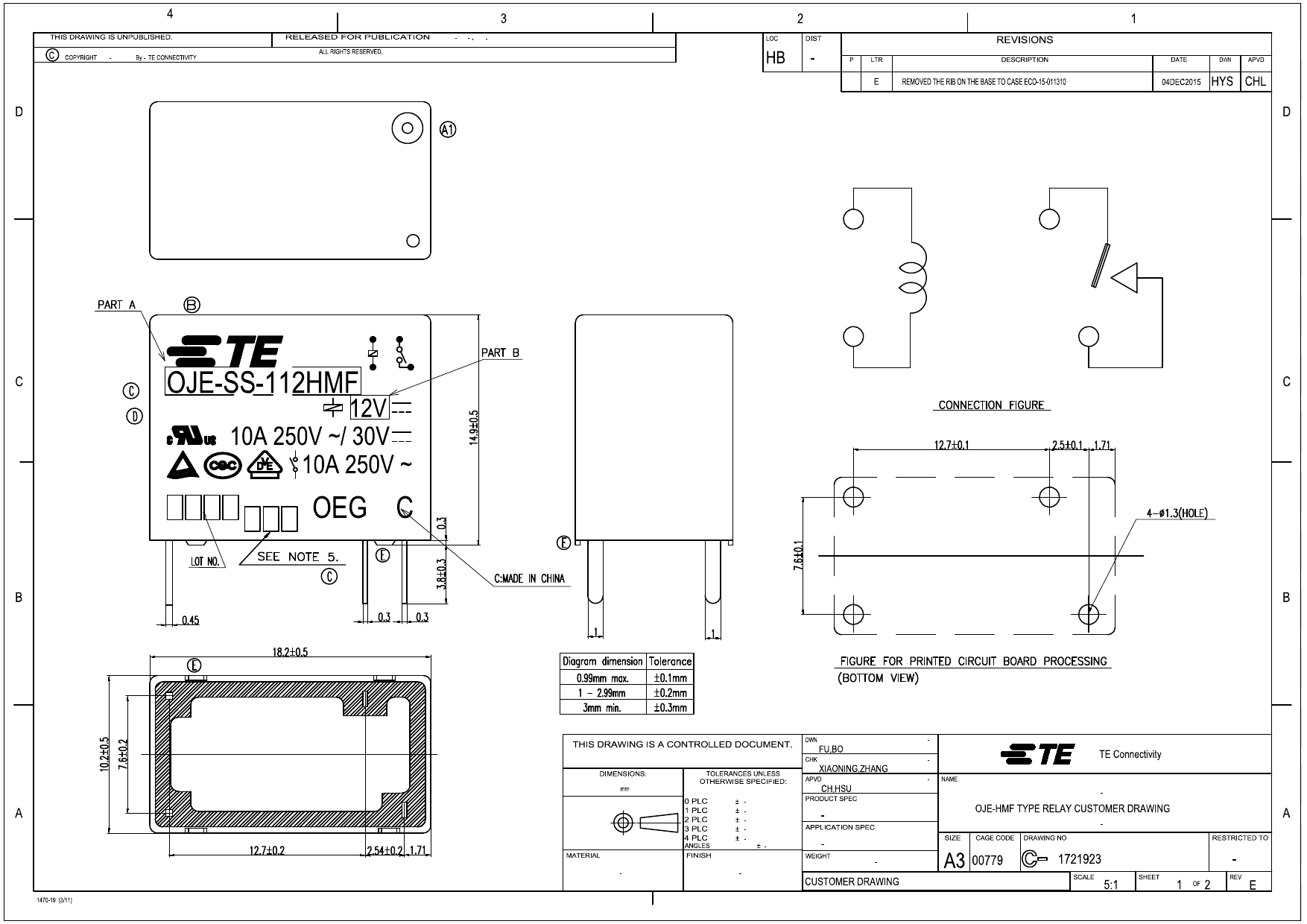 OJE-SS-112HMF,F000_（TE Connectivity(美国泰科)）OJE-SS-112HMF,F000中文资料_价格_PDF手册-立创电子商城