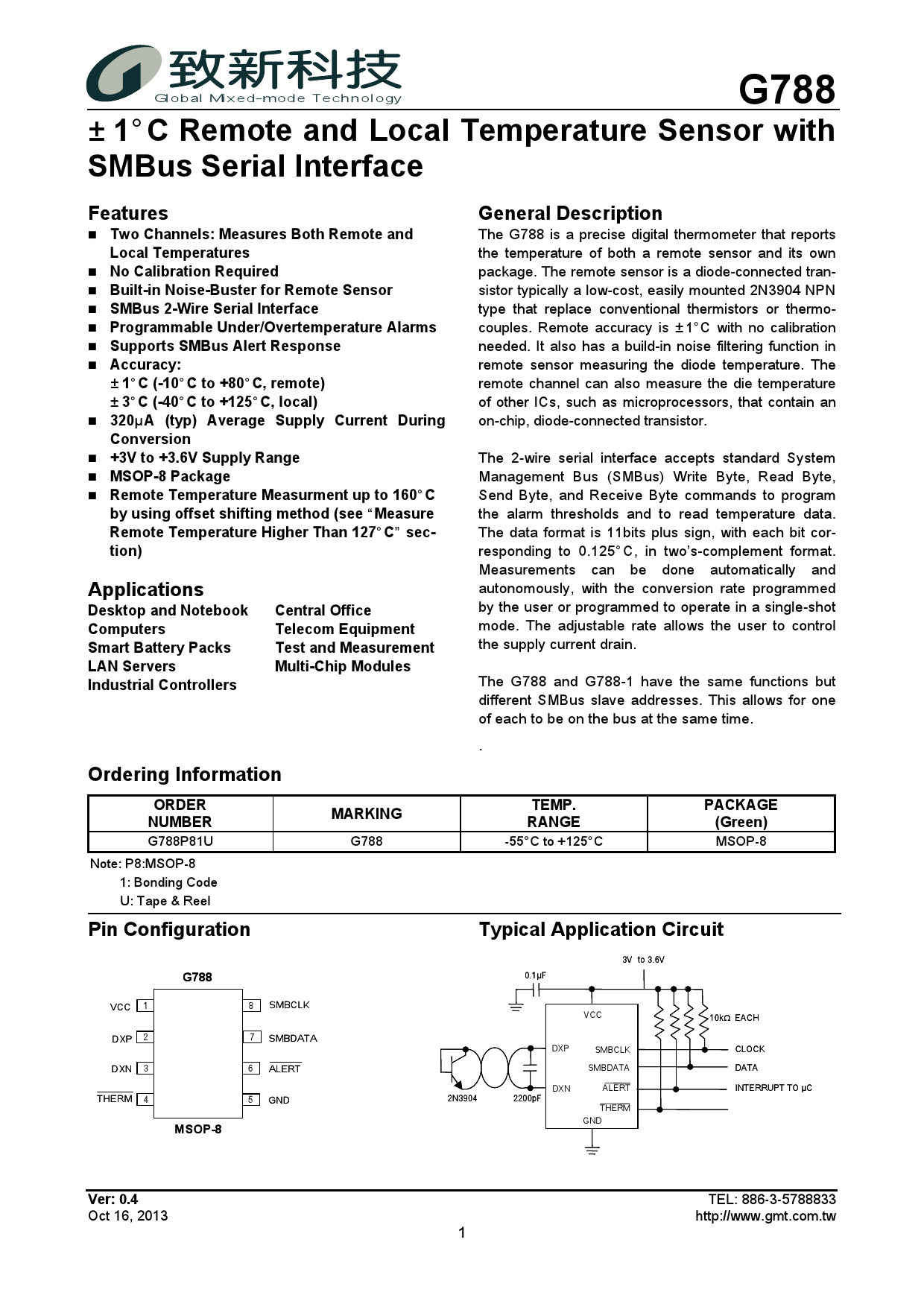 G788P81U_（GMT(致新)）G788P81U中文资料_价格_PDF手册-立创电子商城
