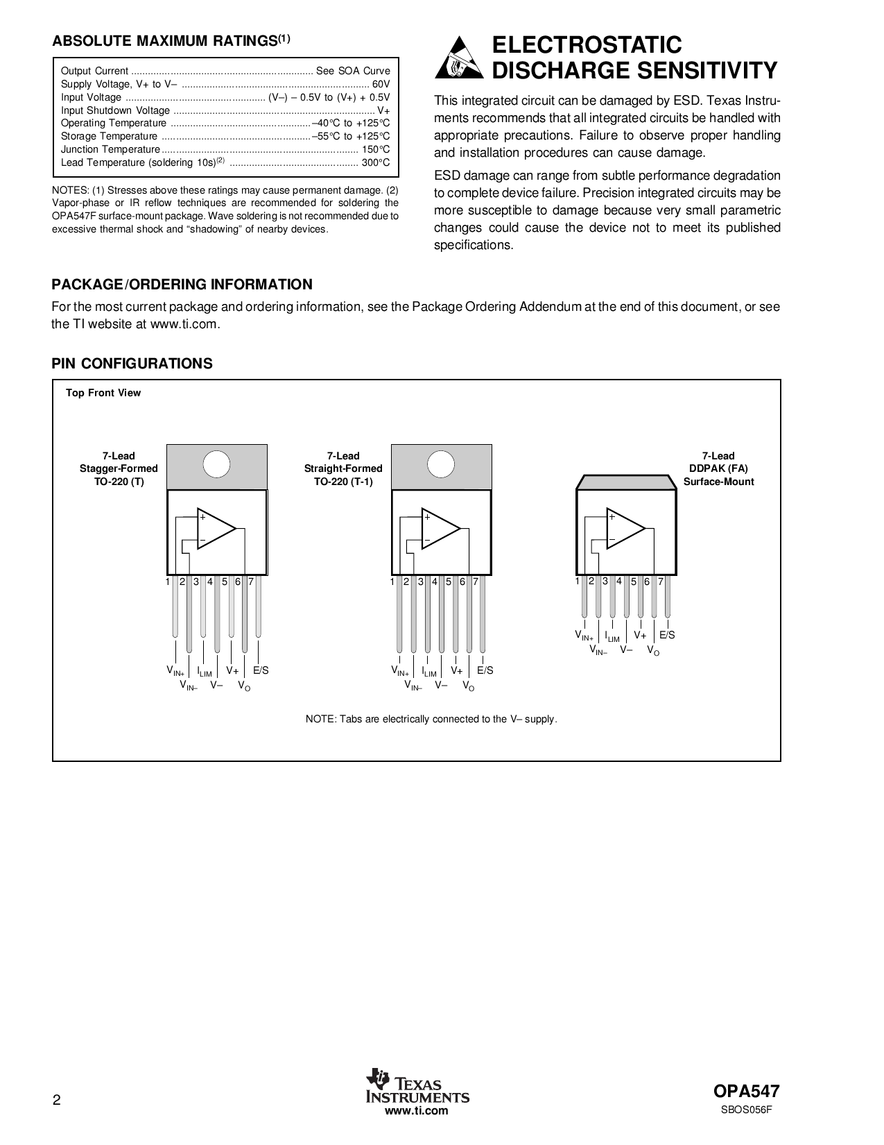 OPA547T_（TI(德州仪器)）OPA547T中文资料_价格_PDF手册-立创电子商城