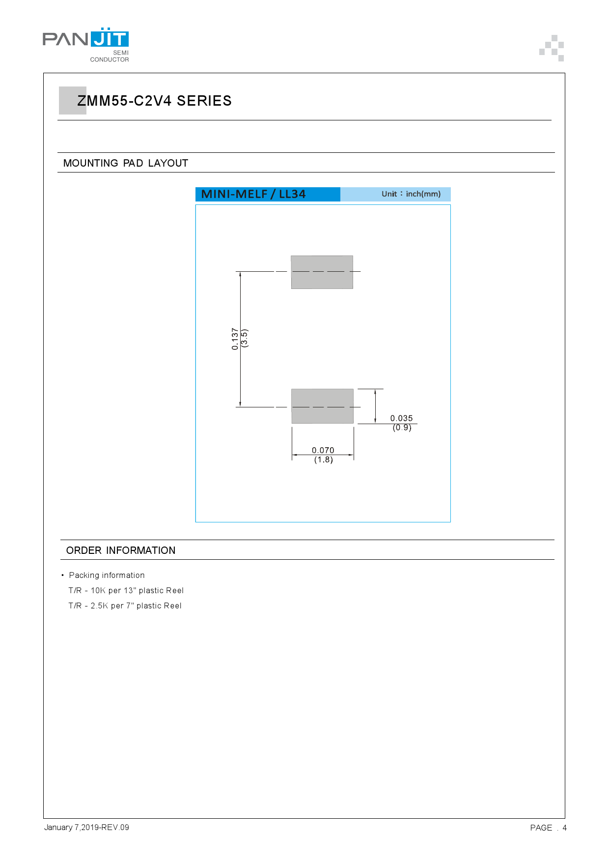 ZMM55-C3V6_R1_10001_（PANJIT(强茂)）ZMM55-C3V6_R1_10001中文资料_价格_PDF手册-立创电子商城