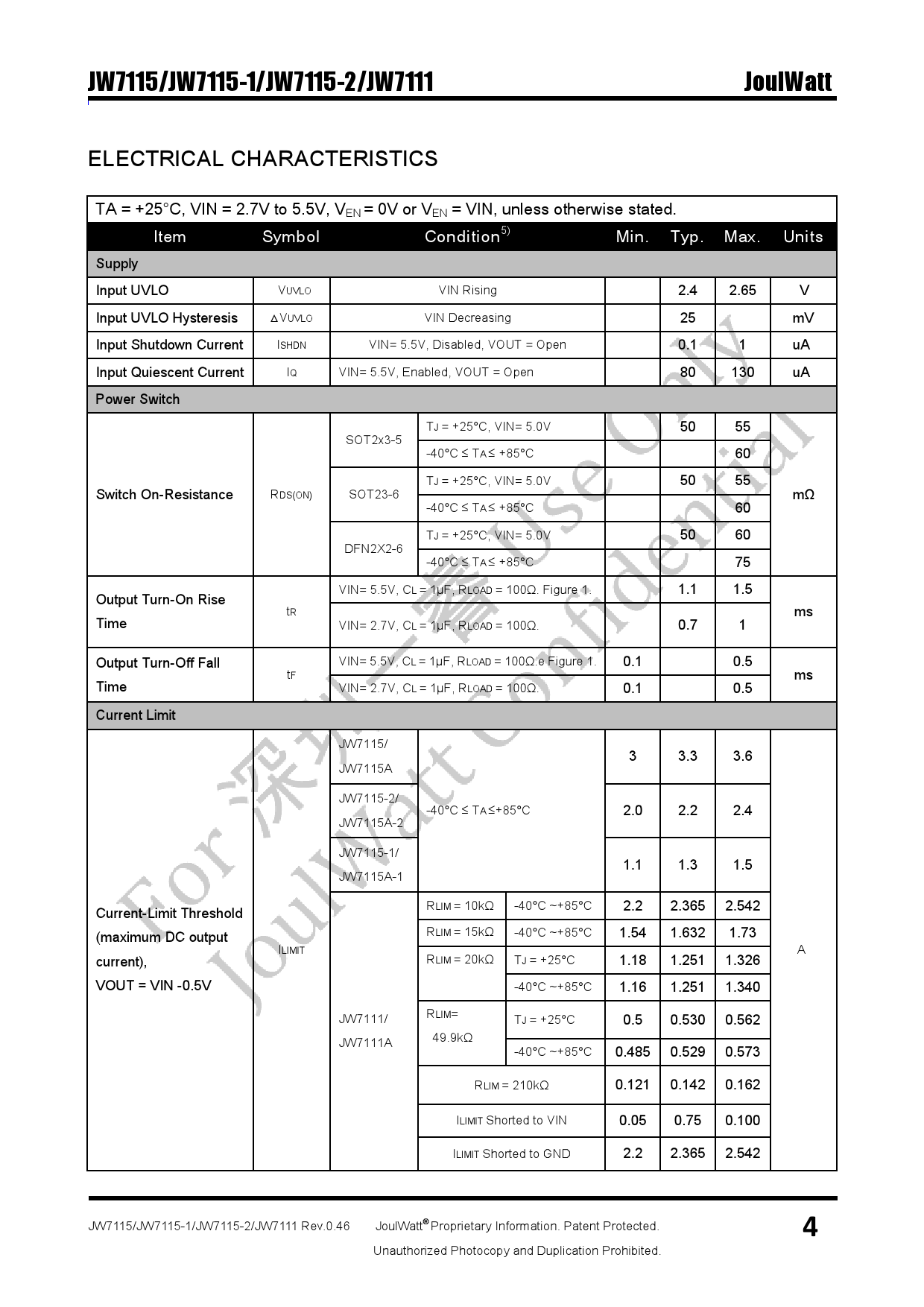 JW7115-2_（Joulwatt(杰华特)）JW7115-2中文资料_价格_PDF手册-立创电子商城