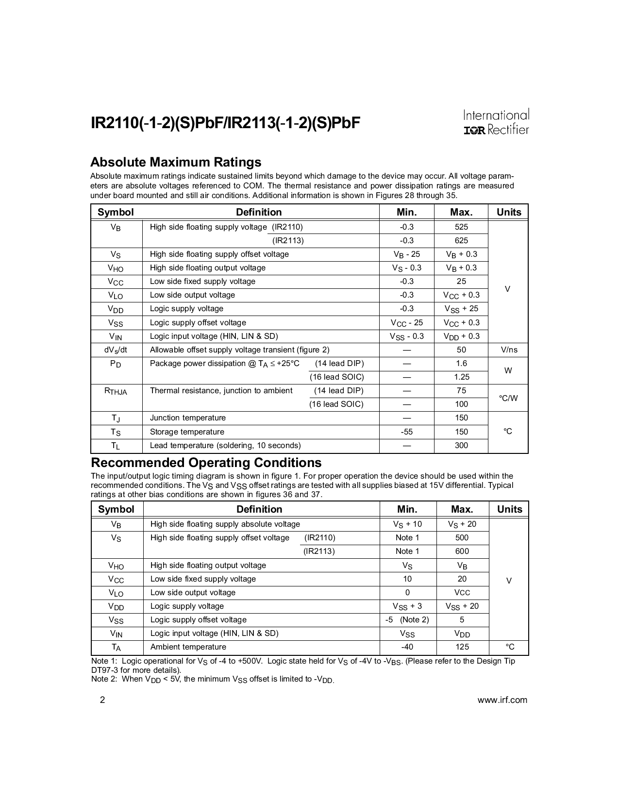 IR2113PBF_（Infineon(英飞凌)）IR2113PBF中文资料_价格_PDF手册-立创电子商城