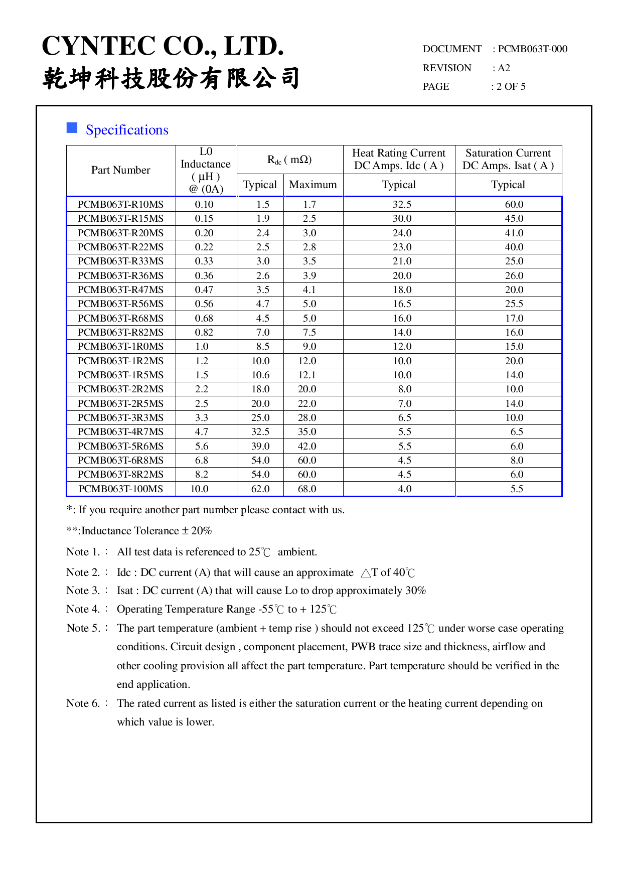 PCMB063T-4R7MS_（Cyntec(乾坤)）PCMB063T-4R7MS中文资料_价格_PDF手册-立创电子商城