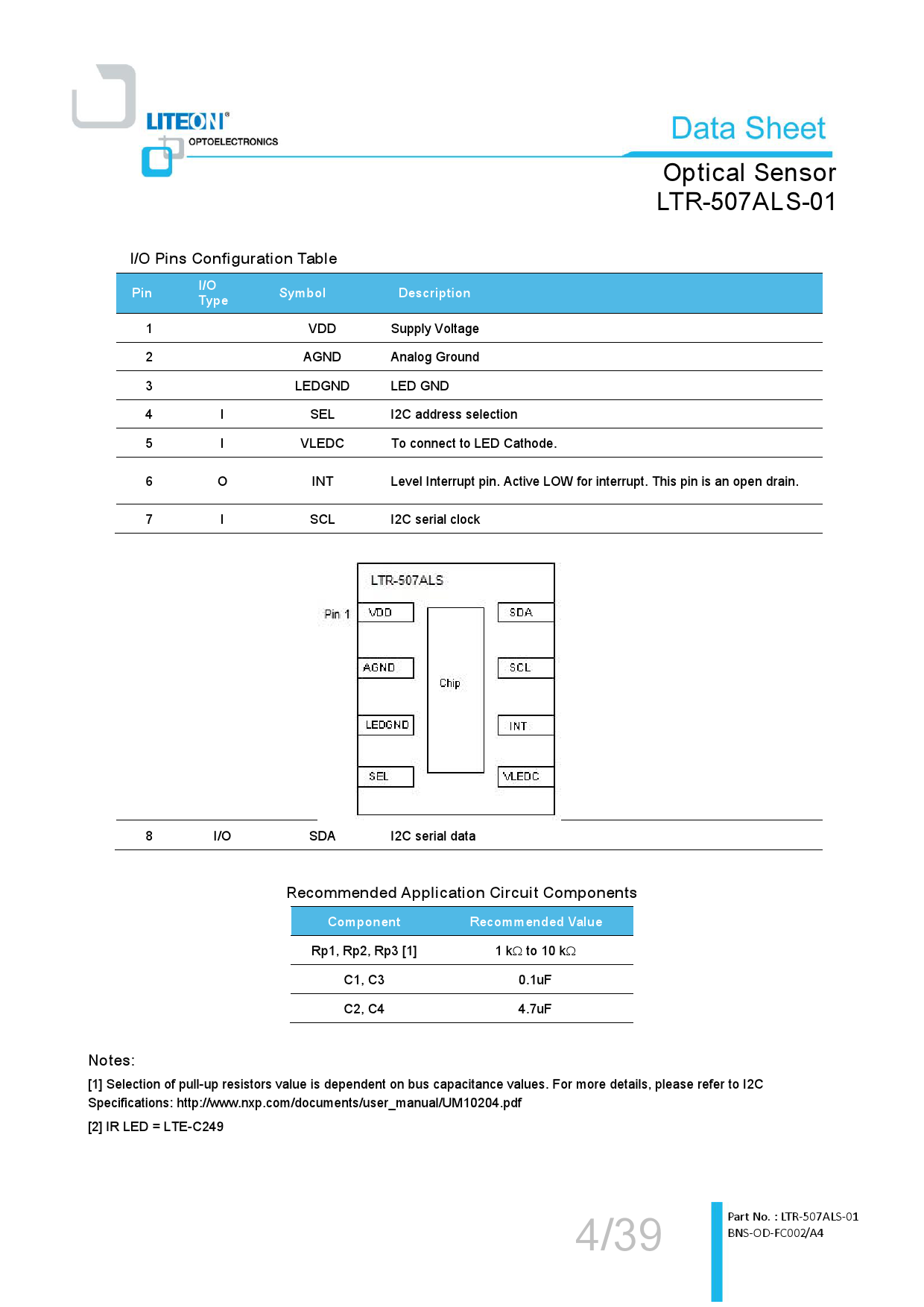 LTR-507ALS-01_（LITEON(台湾光宝)）LTR-507ALS-01中文资料_价格_PDF手册-立创电子商城