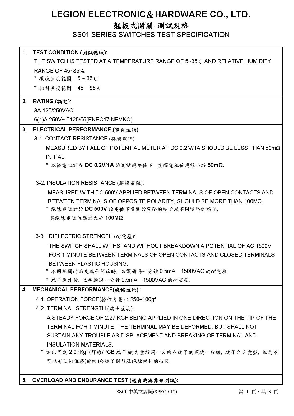 SS01-BBIWA-RA20-R_（Legion(六钧)）SS01-BBIWA-RA20-R中文资料_价格_PDF手册-立创电子商城