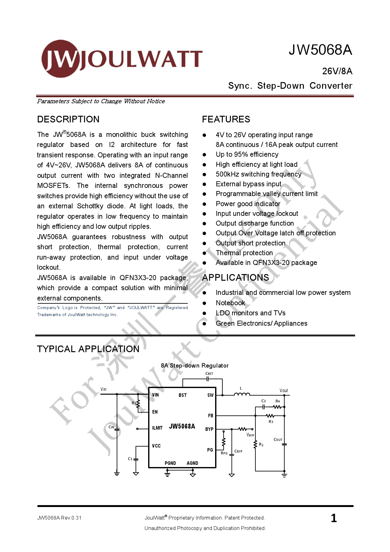 JW5068A_（Joulwatt(杰华特)）JW5068A中文资料_价格_PDF手册-立创电子商城