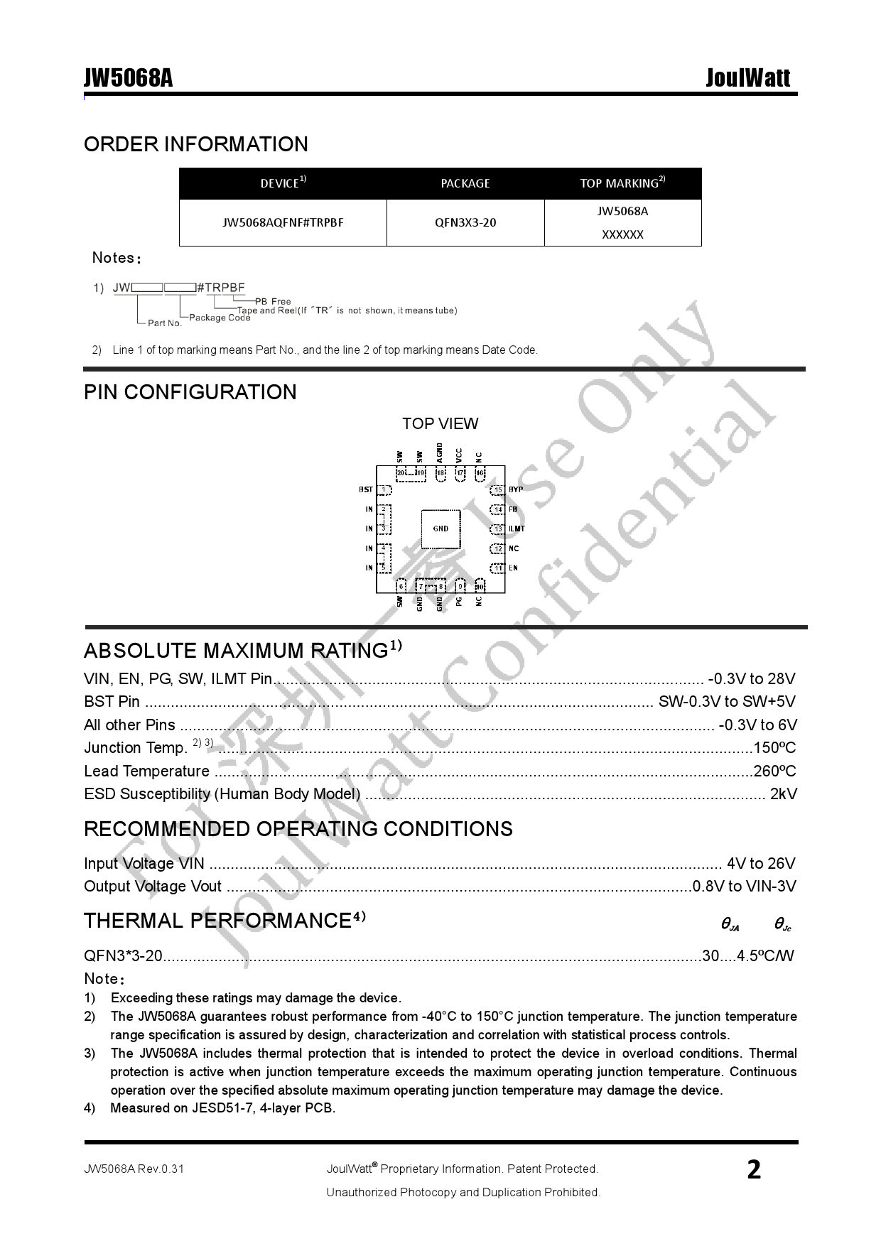 JW5068A_（Joulwatt(杰华特)）JW5068A中文资料_价格_PDF手册-立创电子商城