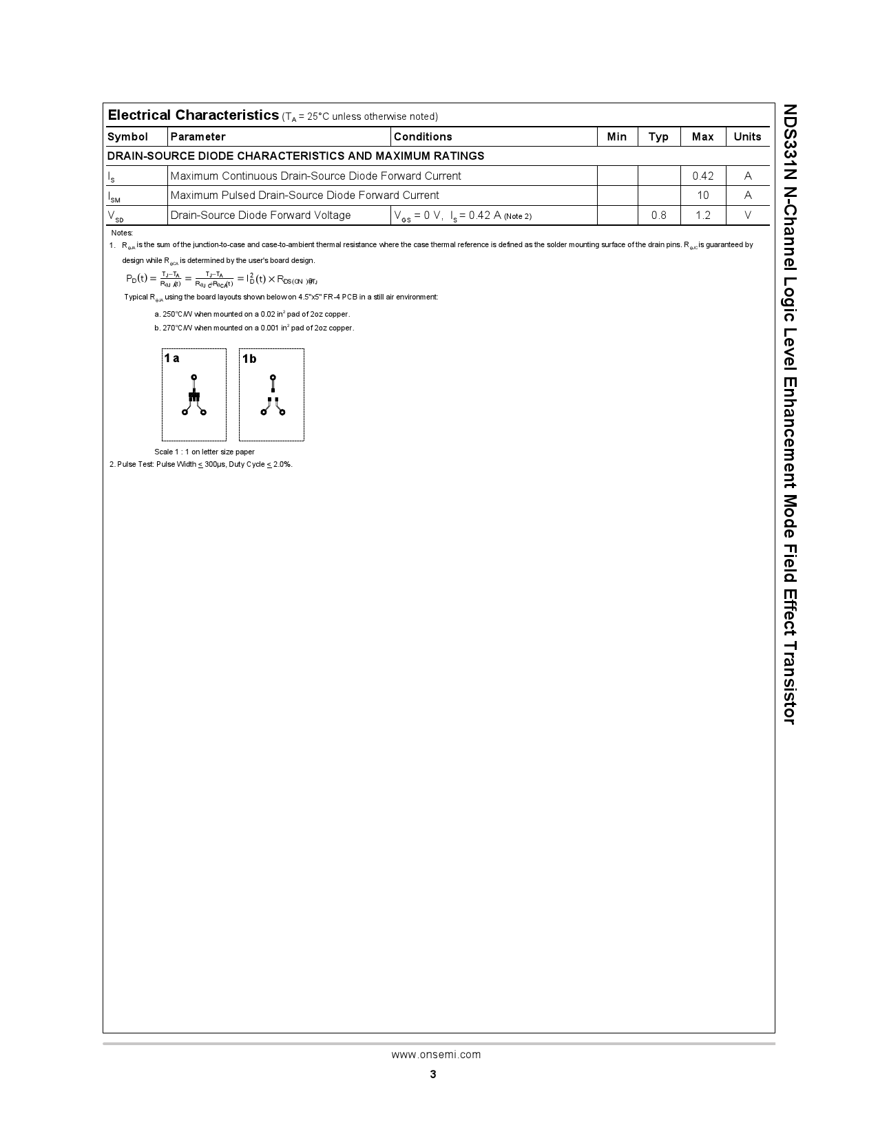 NDS331N_（onsemi(安森美)）NDS331N中文资料_价格_PDF手册-立创电子商城