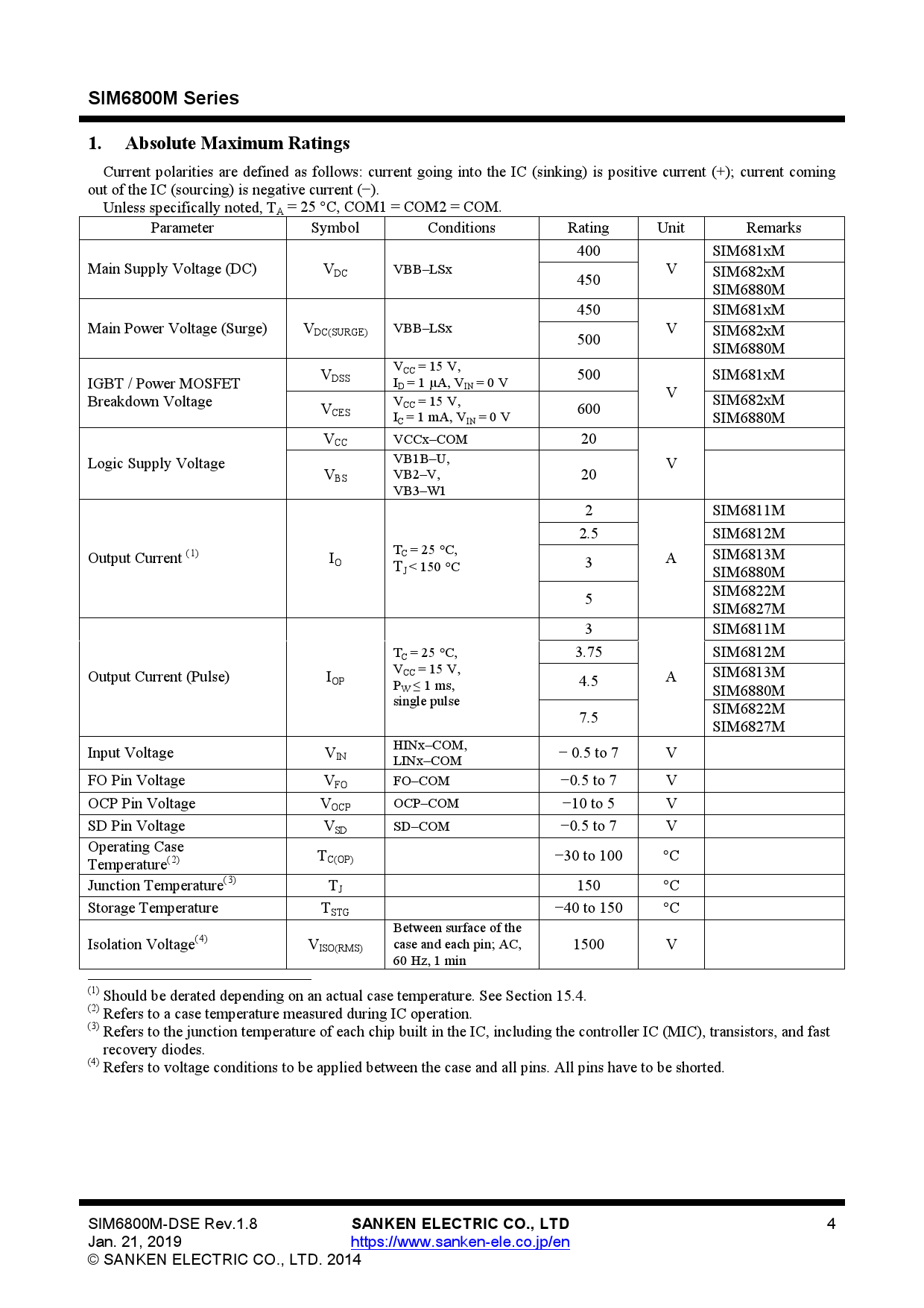 SIM6822M_（SANKEN(三垦)）SIM6822M中文资料_价格_PDF手册-立创电子商城