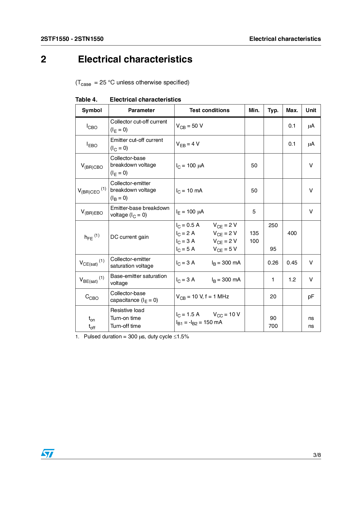 2STN1550_（ST(意法半导体)）2STN1550中文资料_价格_PDF手册-立创电子商城