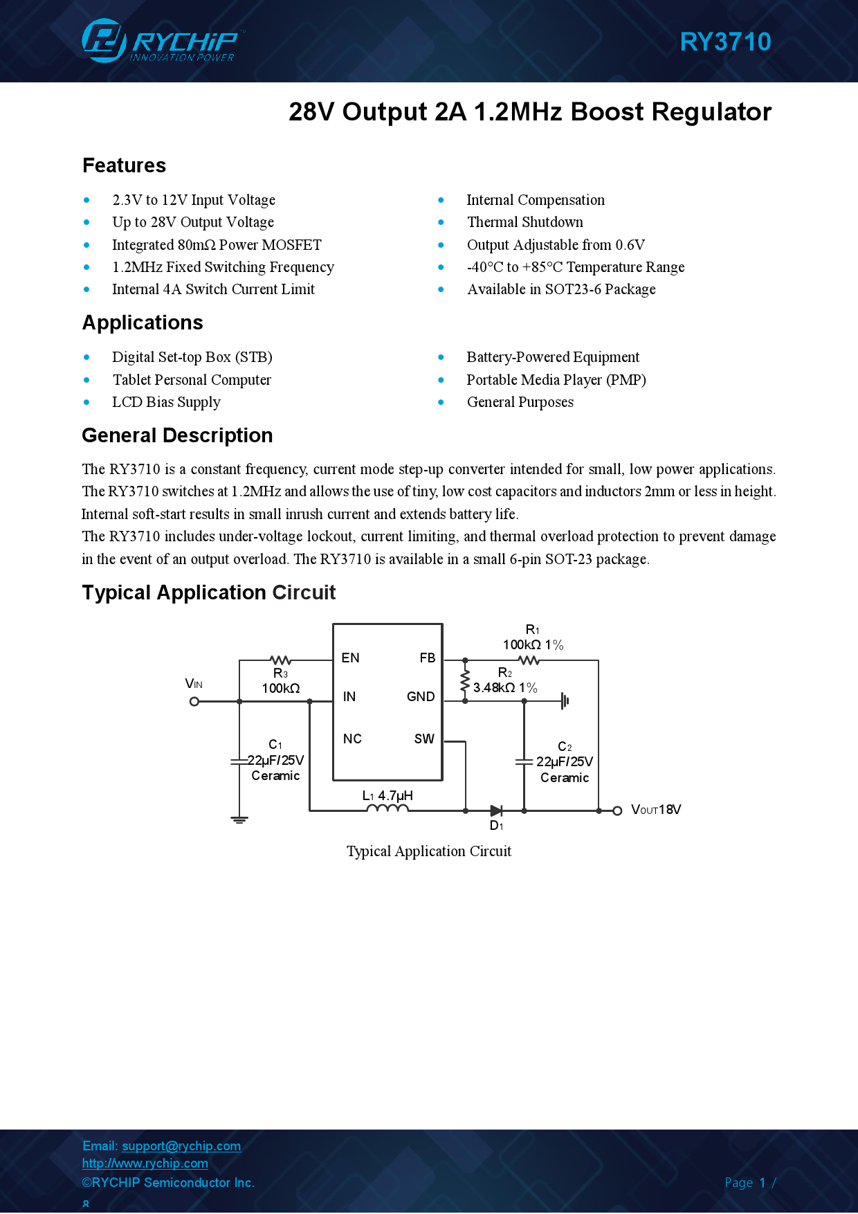 RY3710_（RYCHiP(蕊源)）RY3710中文资料_价格_PDF手册-立创电子商城