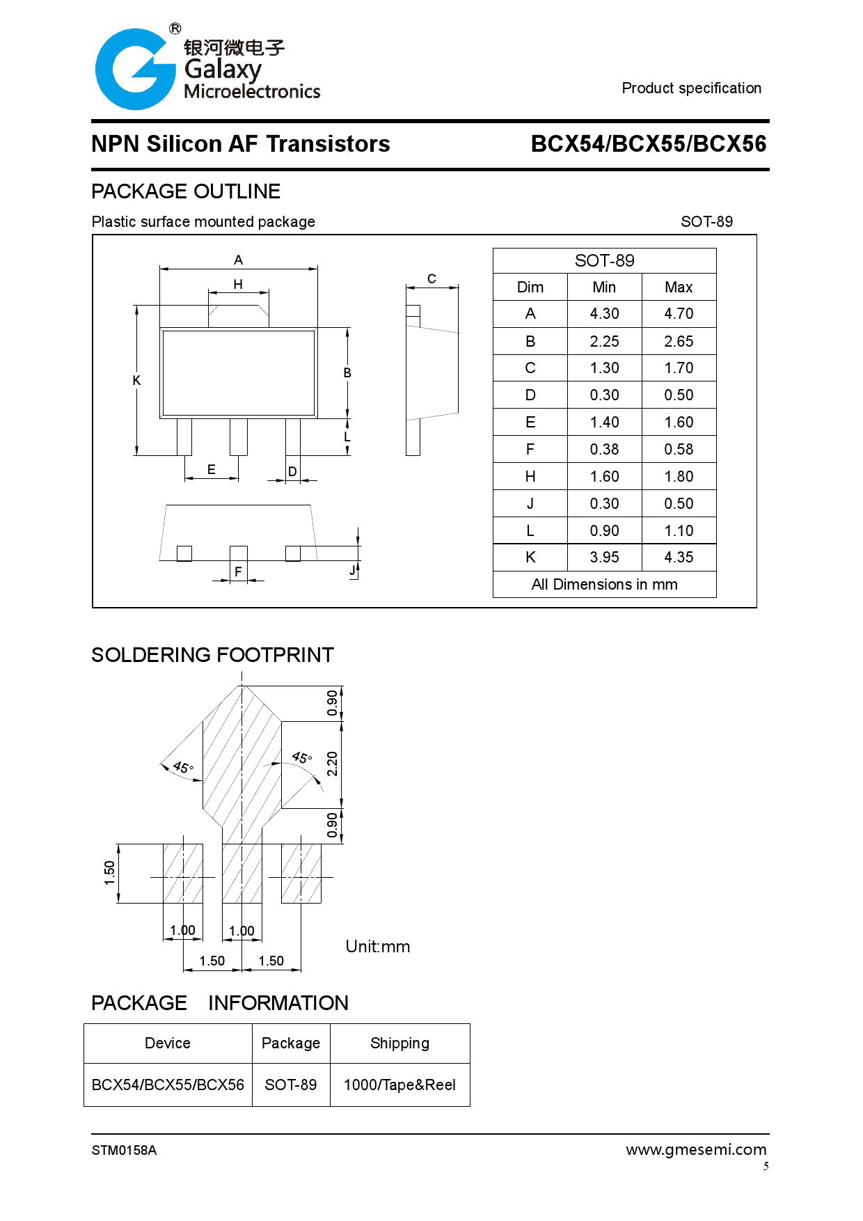 BCX56-16_（银河微电子）BCX56-16中文资料_价格_PDF手册-立创电子商城