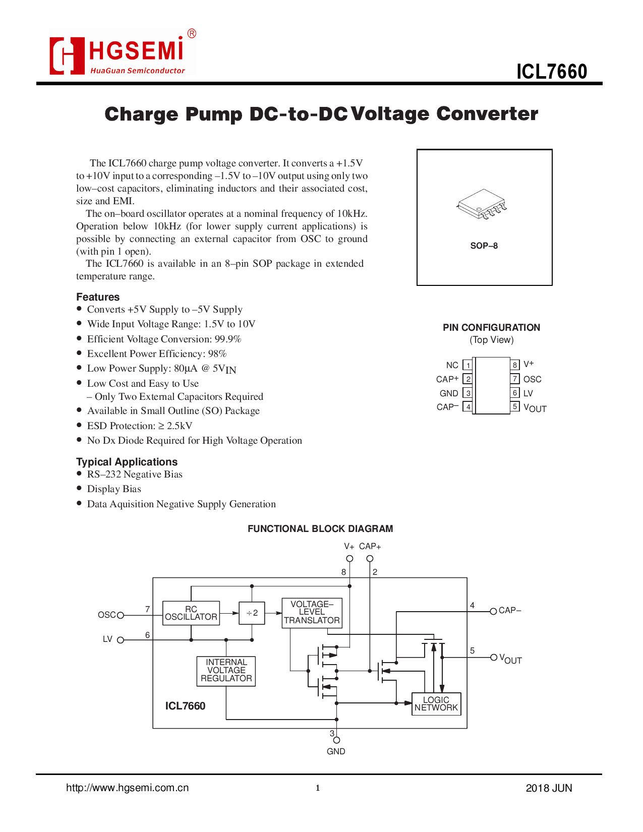 ICL7660M/TR_（HGSEMI(华冠)）ICL7660M/TR中文资料_价格_PDF手册-立创电子商城