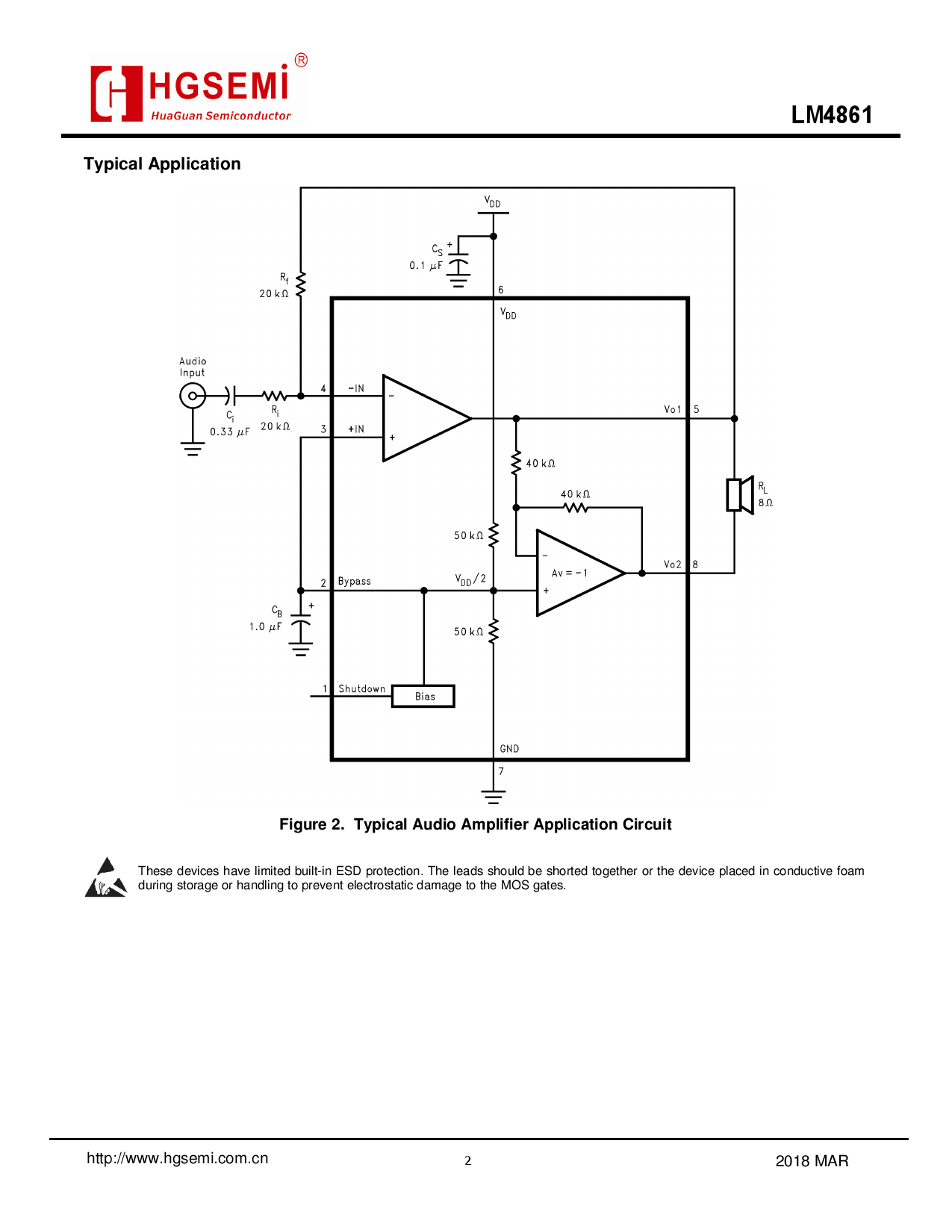 LM4861M/TR_（HGSEMI(华冠)）LM4861M/TR中文资料_价格_PDF手册-立创电子商城