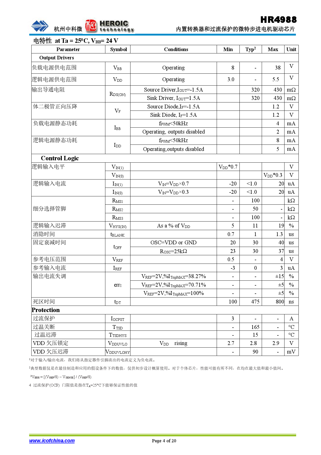 HR4988E_（嘉兴禾润）HR4988E中文资料_价格_PDF手册-立创电子商城