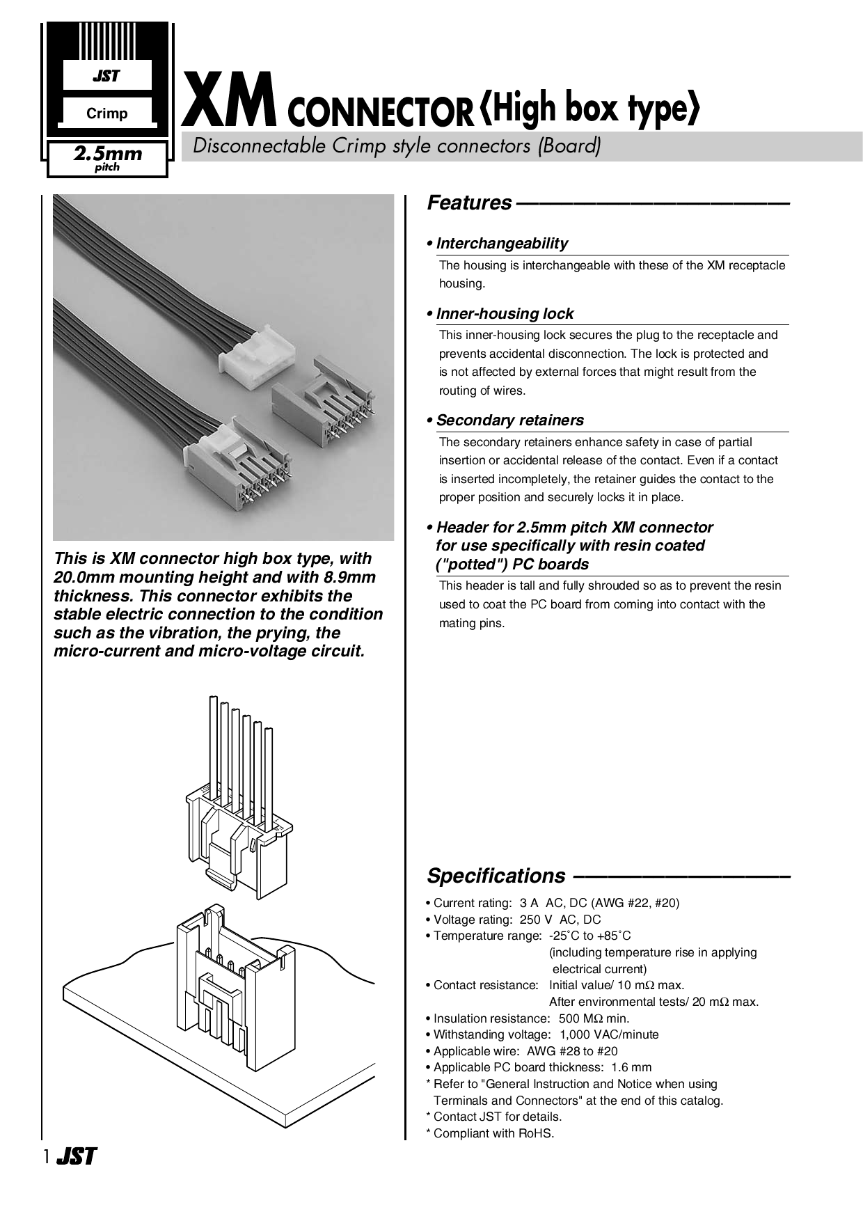 XMP-02V_（JST）XMP-02V中文资料_价格_PDF手册-立创电子商城