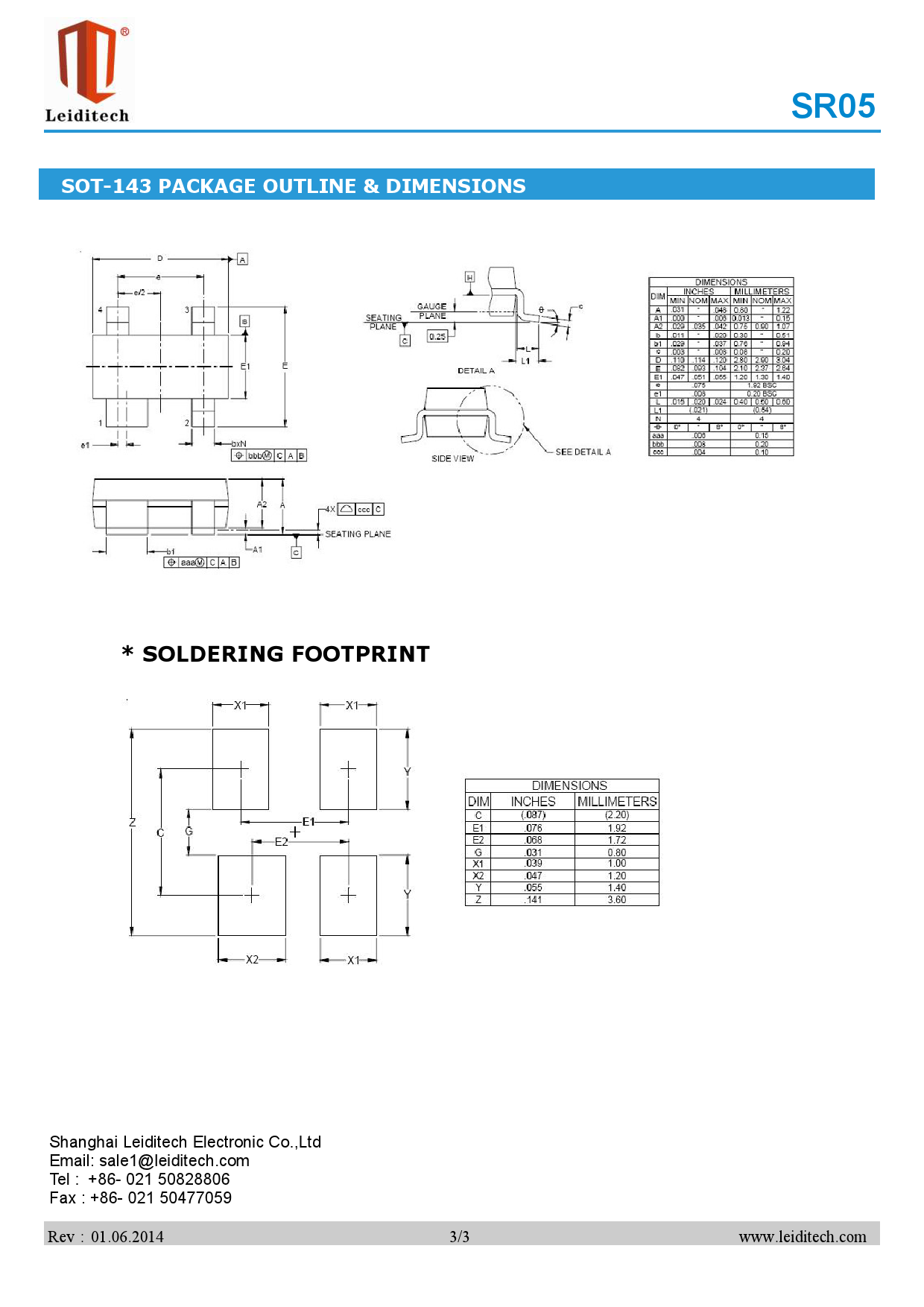 SR05_（Leiditech(雷卯电子)）SR05中文资料_价格_PDF手册-立创电子商城