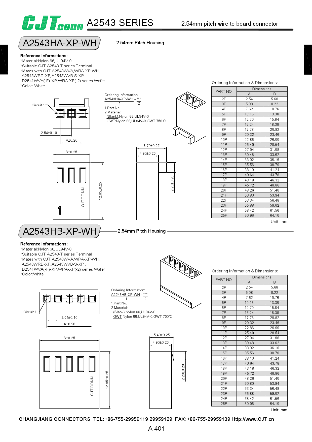 A2543HA-10P-WH_（CJT(长江连接器)）A2543HA-10P-WH中文资料_价格_PDF手册-立创电子商城