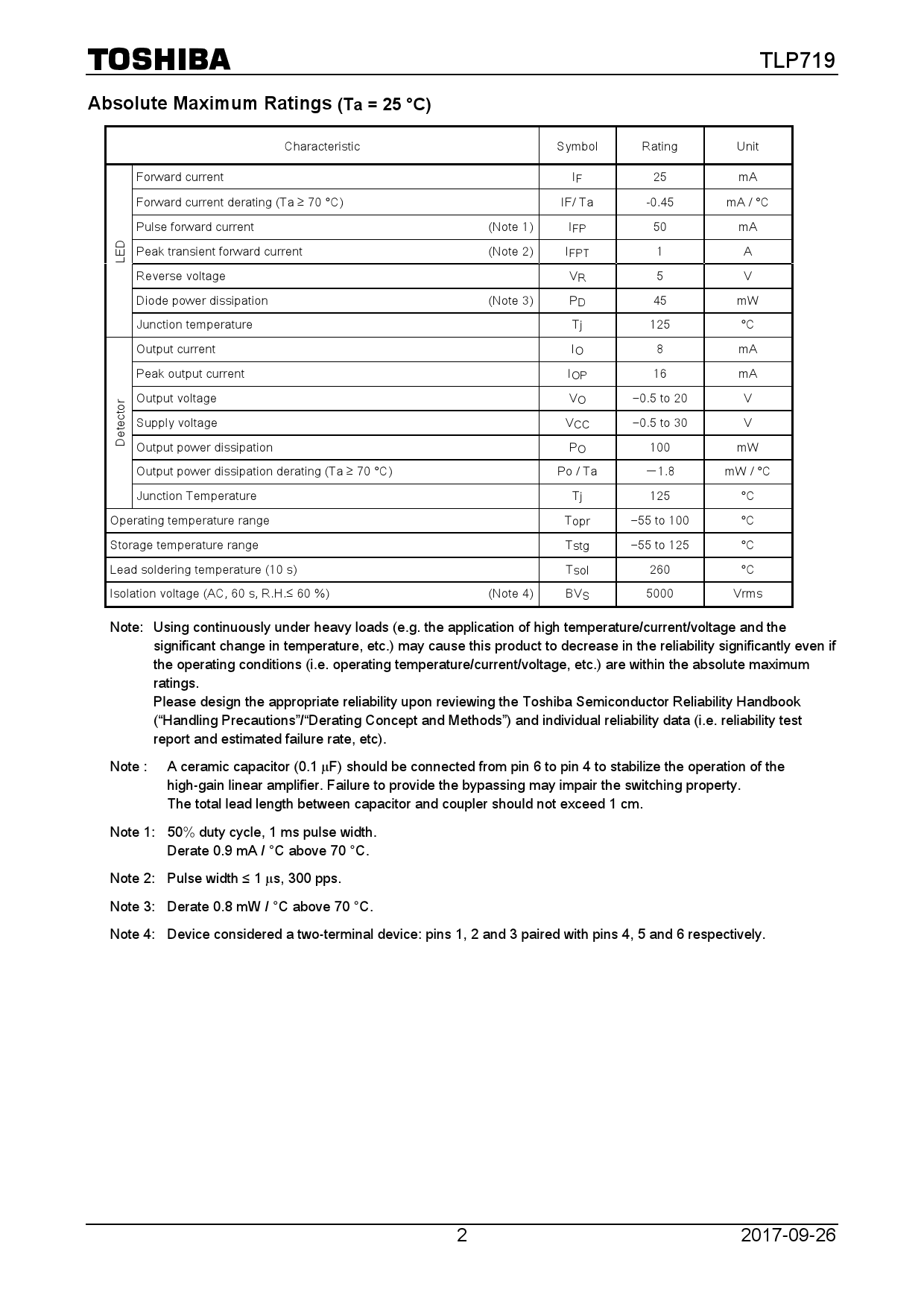 TLP719(D4-TP,F)_（TOSHIBA(东芝)）TLP719(D4-TP,F)中文资料_价格_PDF手册-立创电子商城