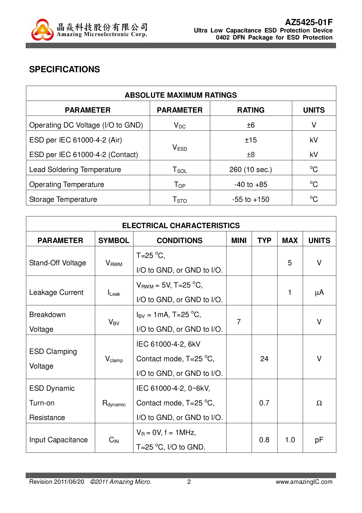 AZ5425-01F.R7G_（AMAZING(晶焱)）AZ5425-01F.R7G中文资料_价格_PDF手册-立创电子商城