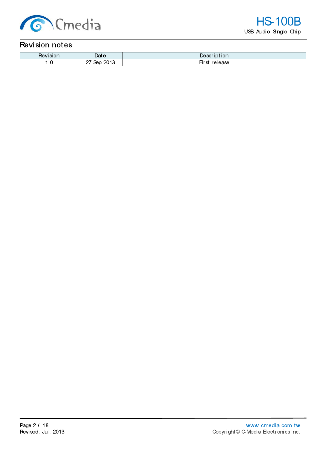 HS-100B_（Cmedia(骅讯)）HS-100B中文资料_价格_PDF手册-立创电子商城