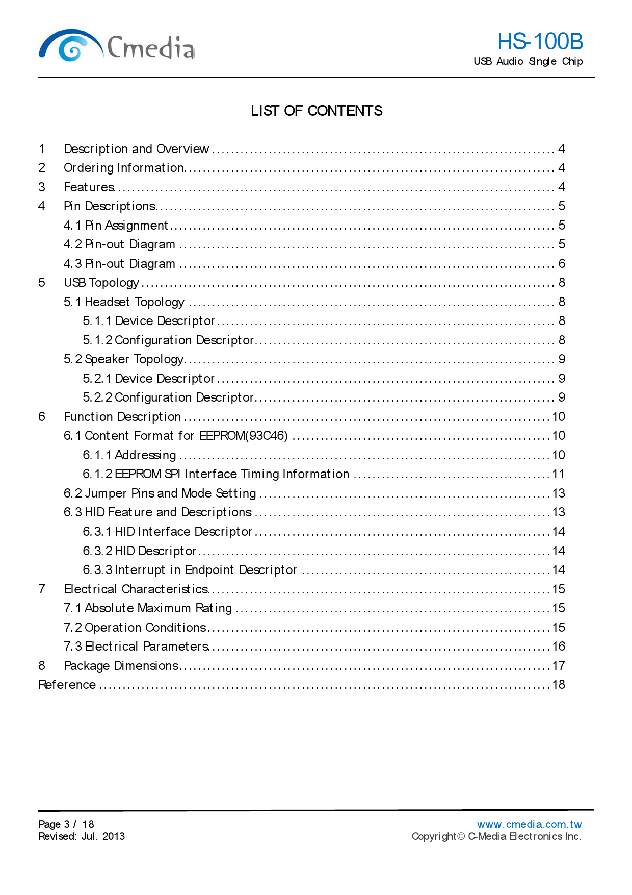 HS-100B_（Cmedia(骅讯)）HS-100B中文资料_价格_PDF手册-立创电子商城