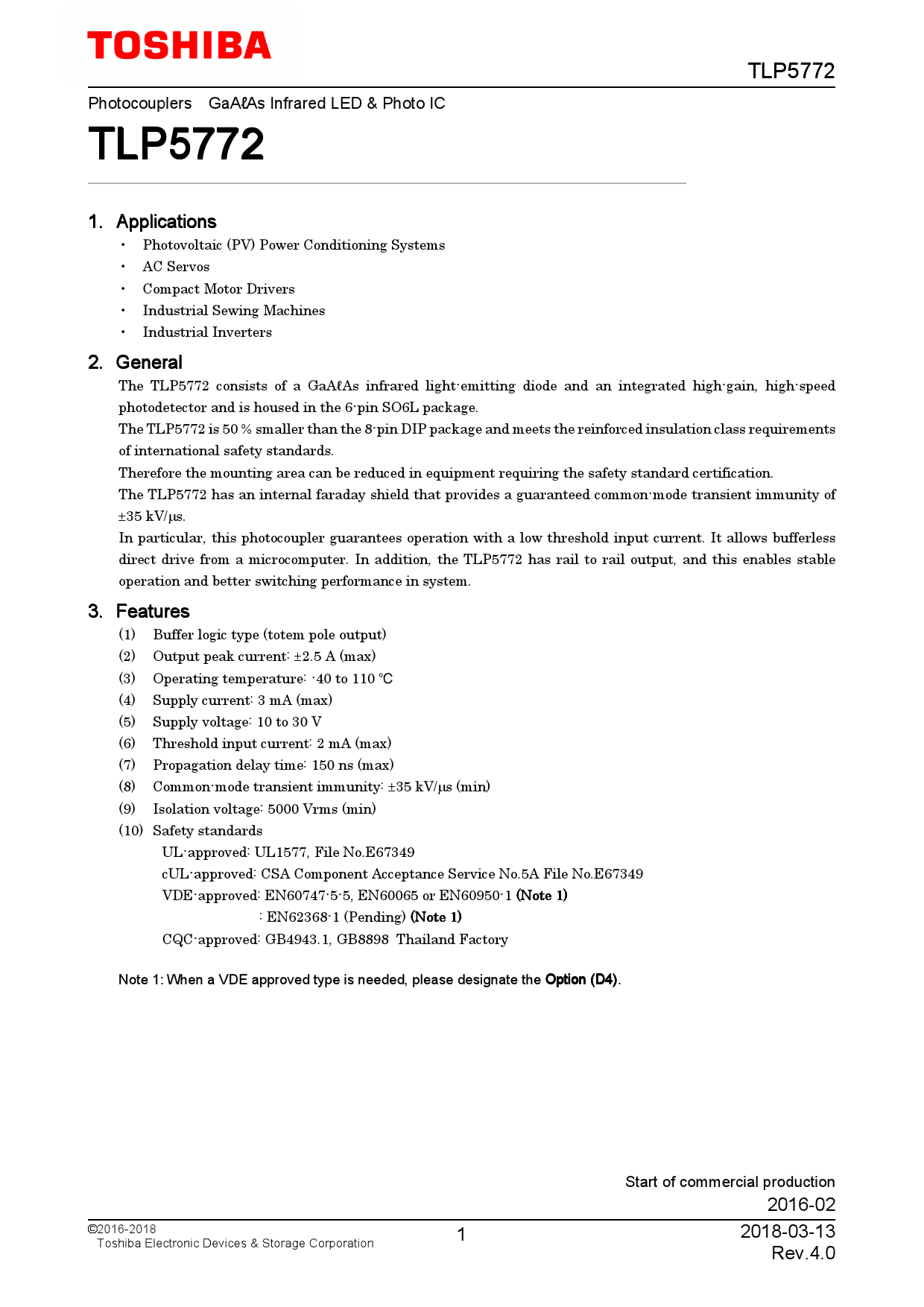 TLP5772(TP,E(T_（TOSHIBA(东芝)）TLP5772(TP,E(T中文资料_价格_PDF手册-立创电子商城