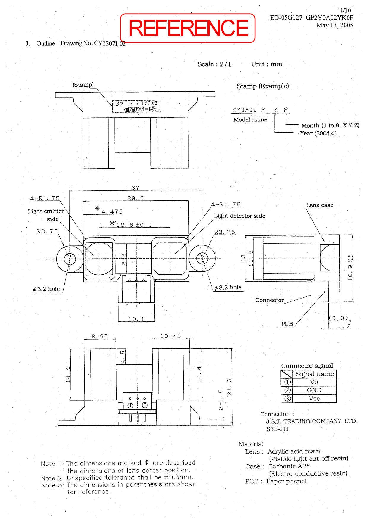 GP2Y0A02YK0F_（SHARP(夏普)）GP2Y0A02YK0F中文资料_价格_PDF手册-立创电子商城
